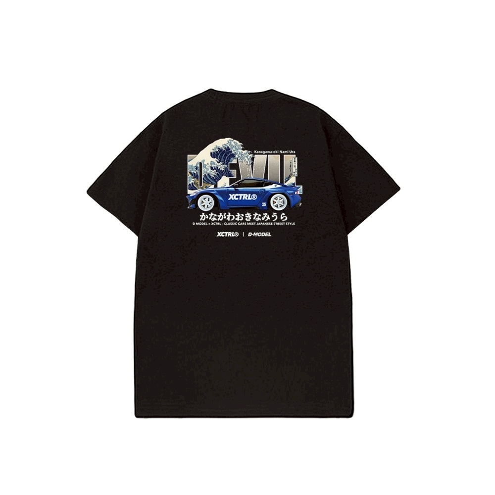 XCTRL x D-MODEL 惡魔沖浪裏短T-黑