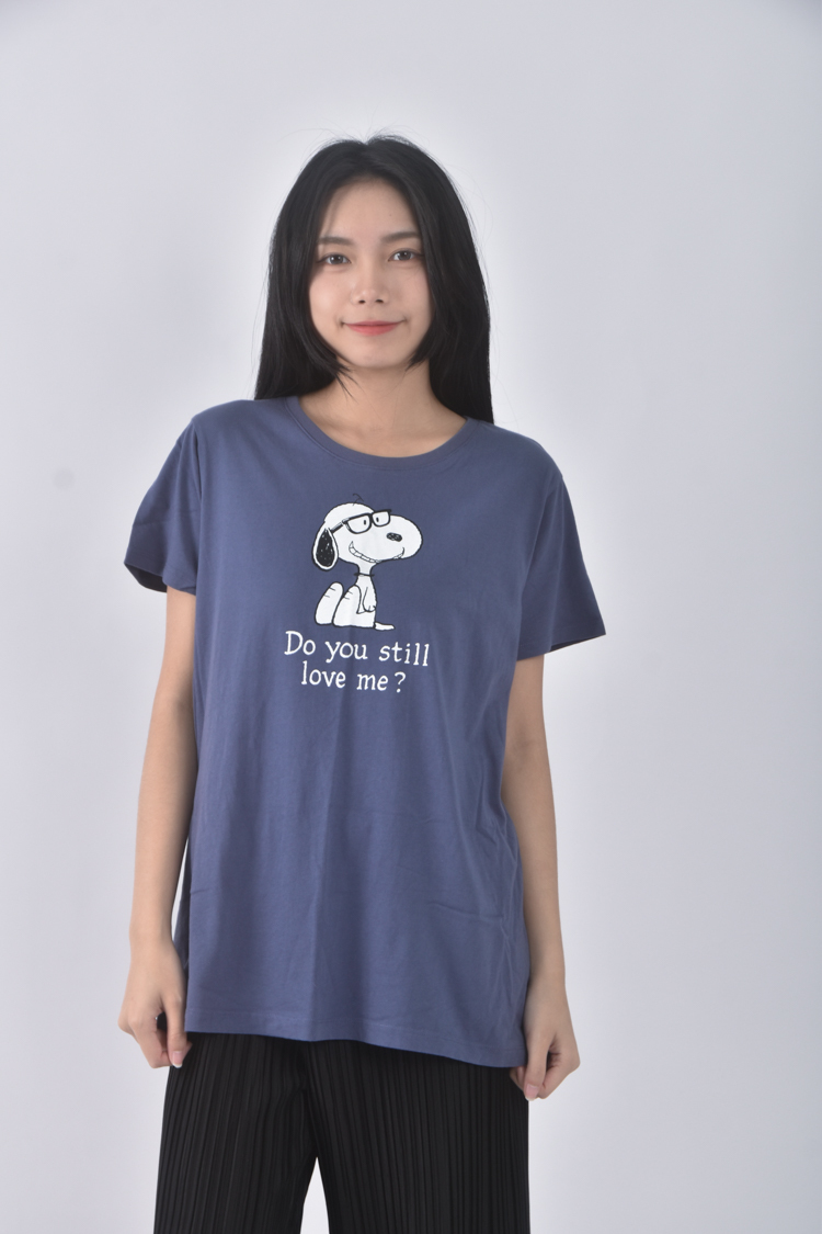 二拾衫-(L) lativ質感棉質純棉藍色短袖上衣二手衣｜30日無條件退貨