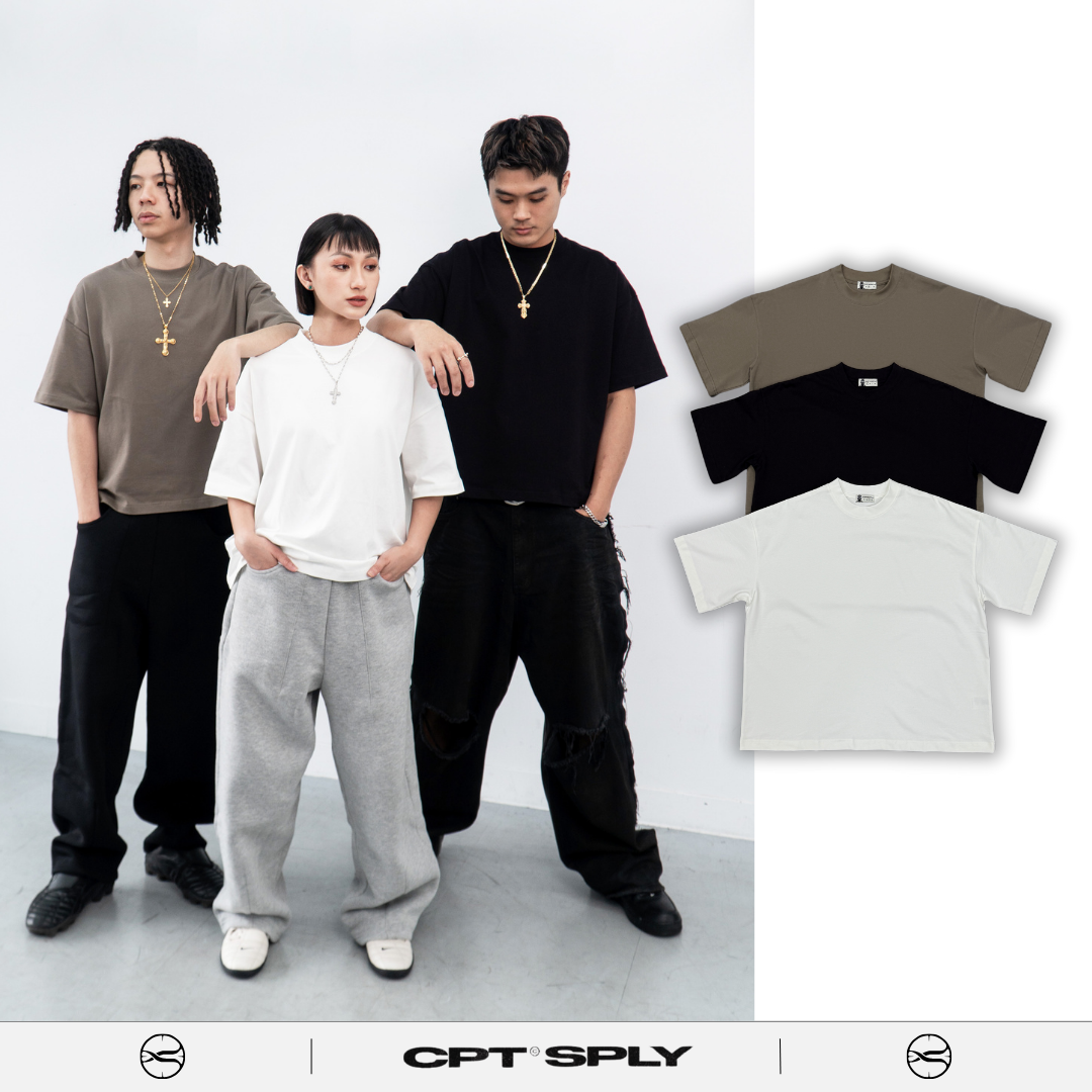 CPT SPLY SIGNATURE. BOXY TEE 280GSM純棉重磅 短寬小領口 短袖（BOXY)