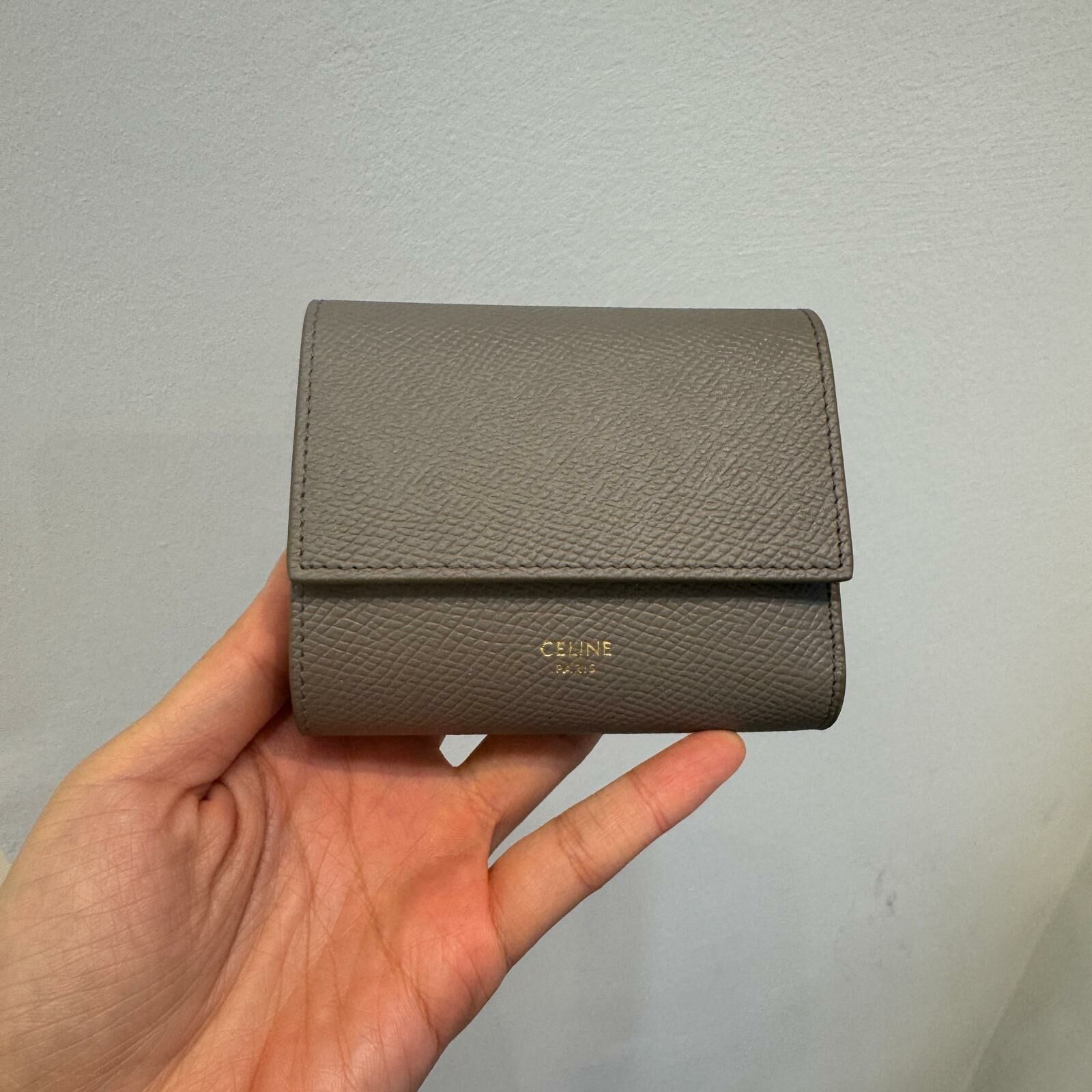 Celine small trifold wallet pebble color