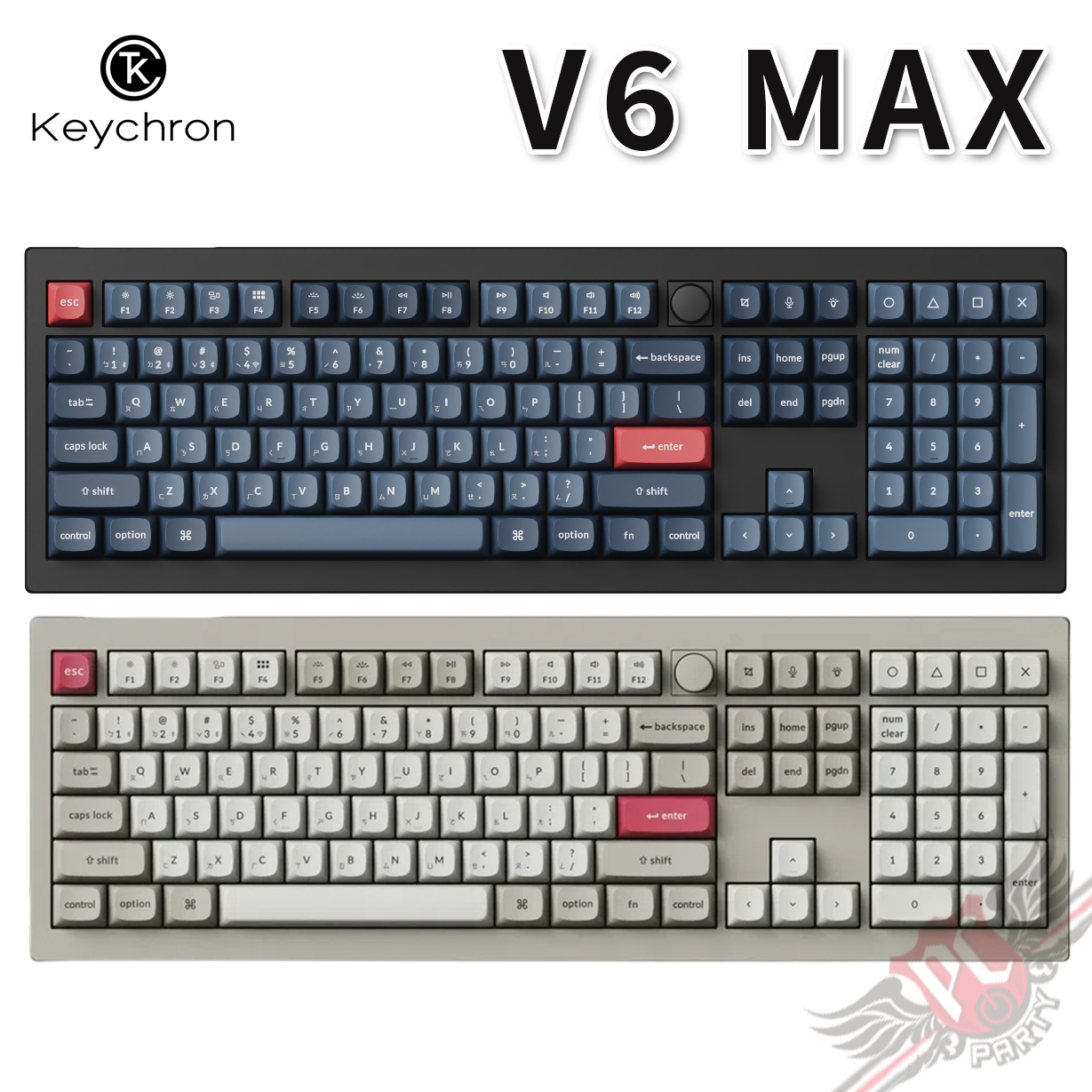 PC PARTY Keychron V6 Max 鋁製數字機械鍵盤 Mac/Win 熱插拔