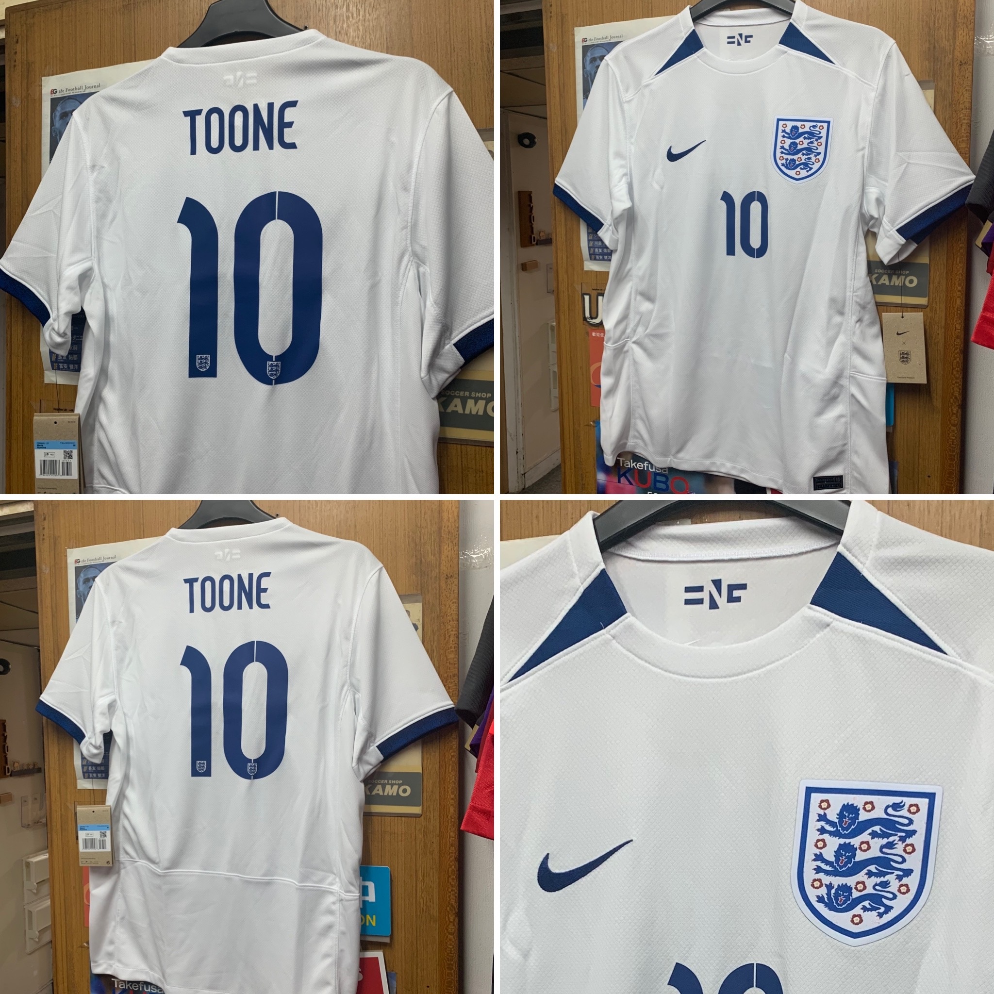 2023 England Womens Home Shirt with 10 TOONE