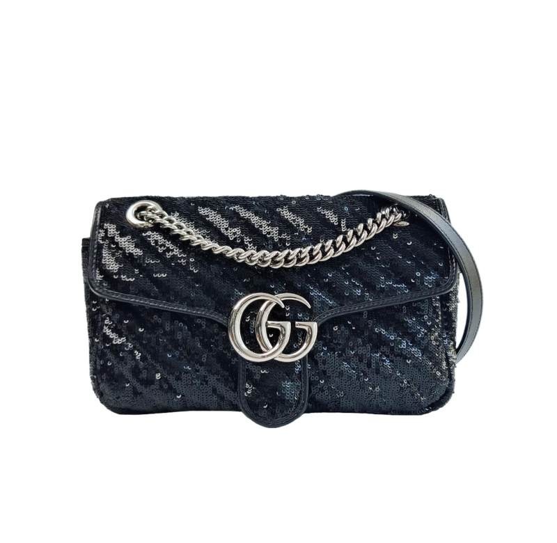 【二手】GUCCI GG MARMONT 亮片肩背袋 YY2020