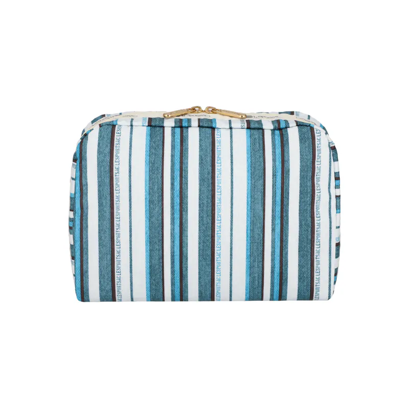 加大型化妝包 (TEAL GREEN STRIPE)