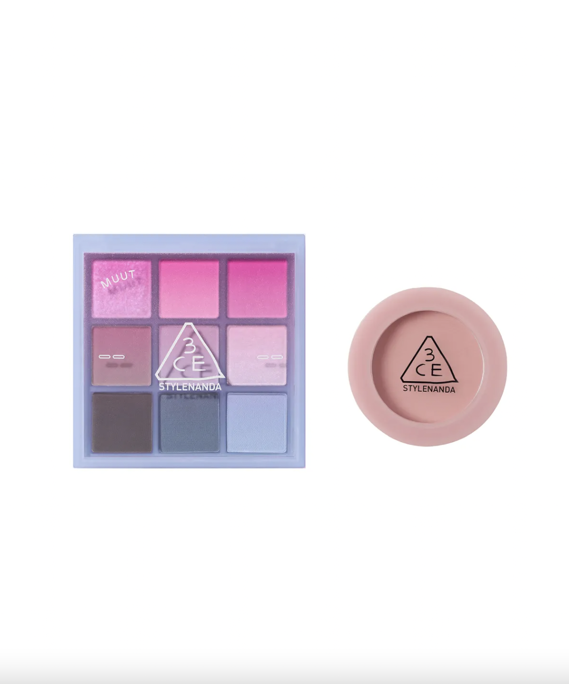 3CE x MUUT Multi Eye Color Palette + Face Blush SET