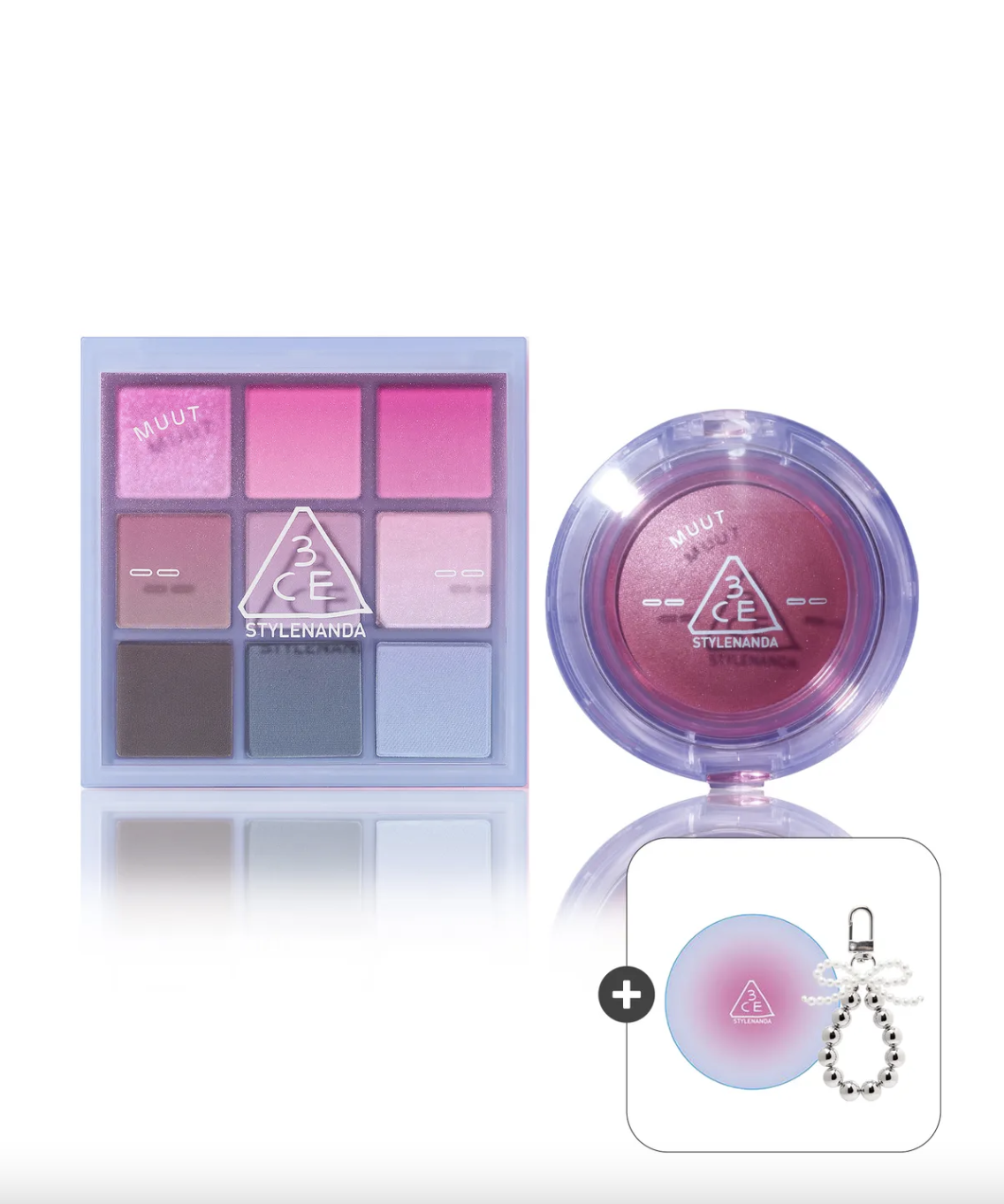 3CE x MUUT Multi Eye Color Palette + Bouncy Blur Balm S