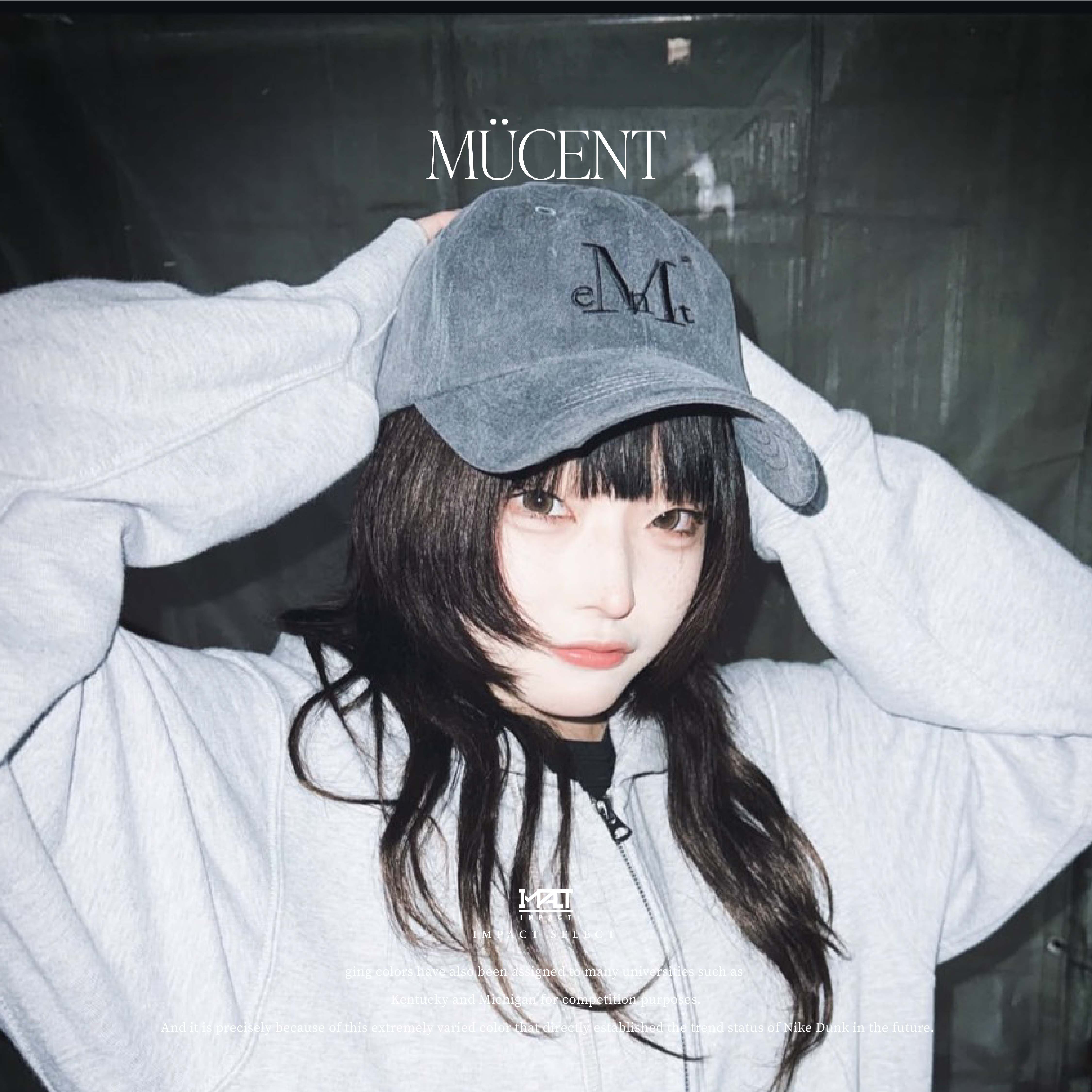 韓國 MUCENT IU同款 小眾品牌 簡約 復古 休閒 Logo 刺繡 棒球帽 老帽