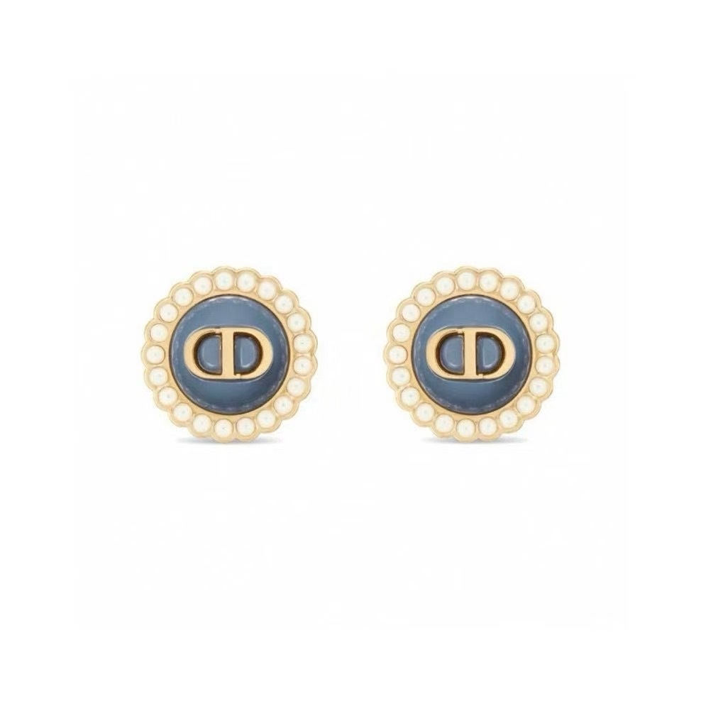 Dior petit CD baroque stud earrings