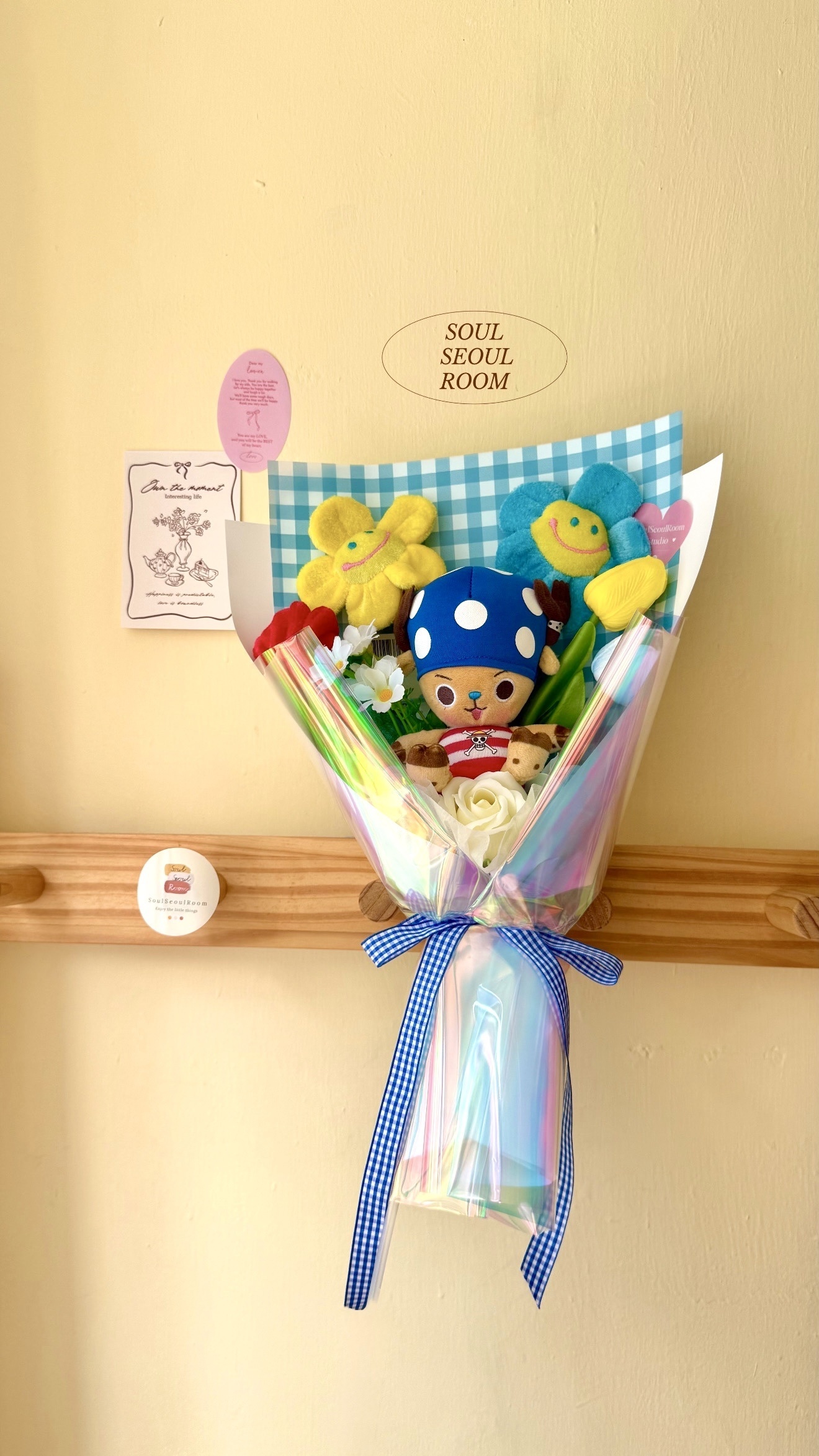 ONE-PIECE Chopper Rainbow Flower Doll Bouquet 海賊王喬巴公仔花束