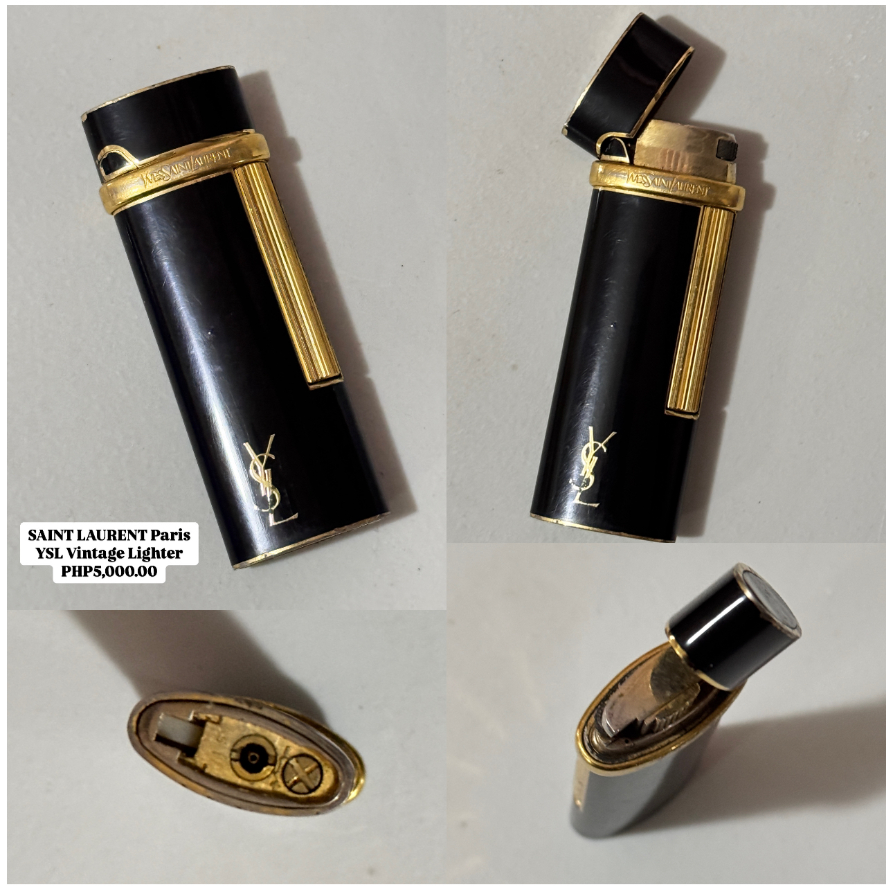 Saint Laurent Paris YSL Vintage Lighter Elevate your s