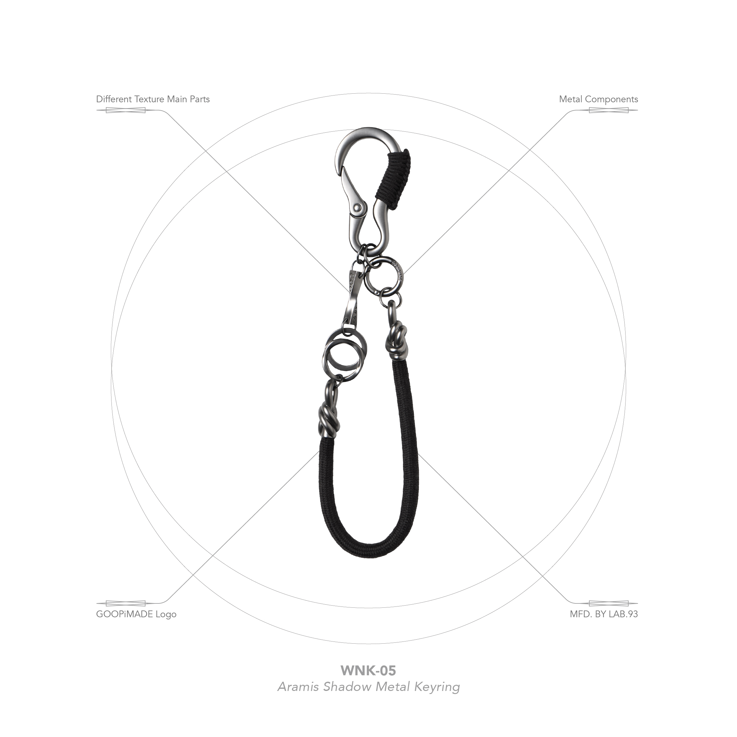 “WNK-05” Aramis Shadow Metal Keyring