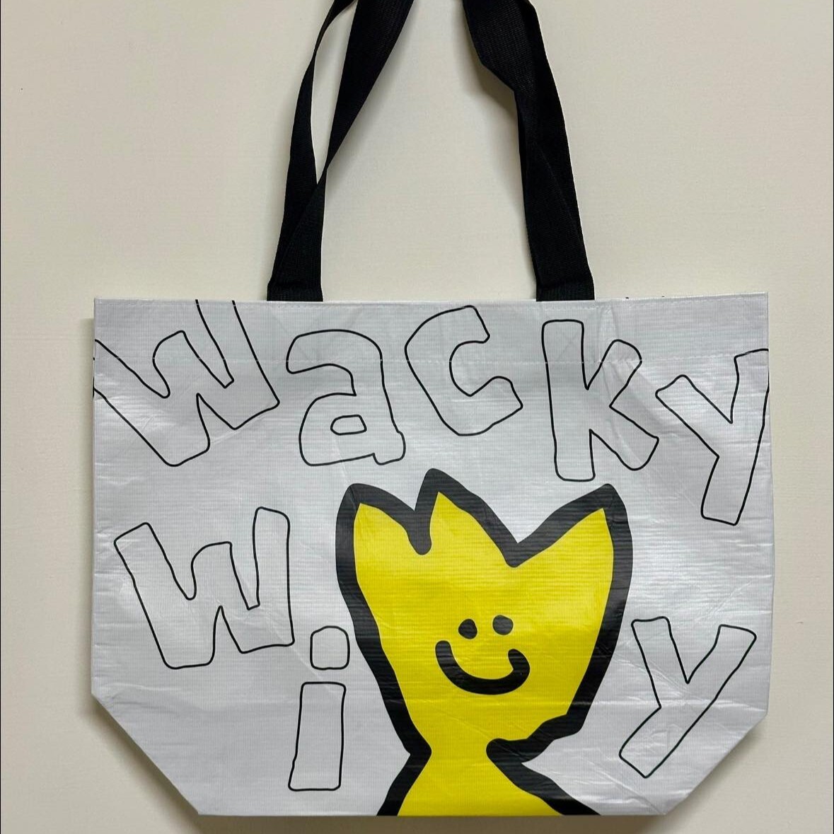 【快速出貨】韓國 Wacky Willy 購物袋 (白底)