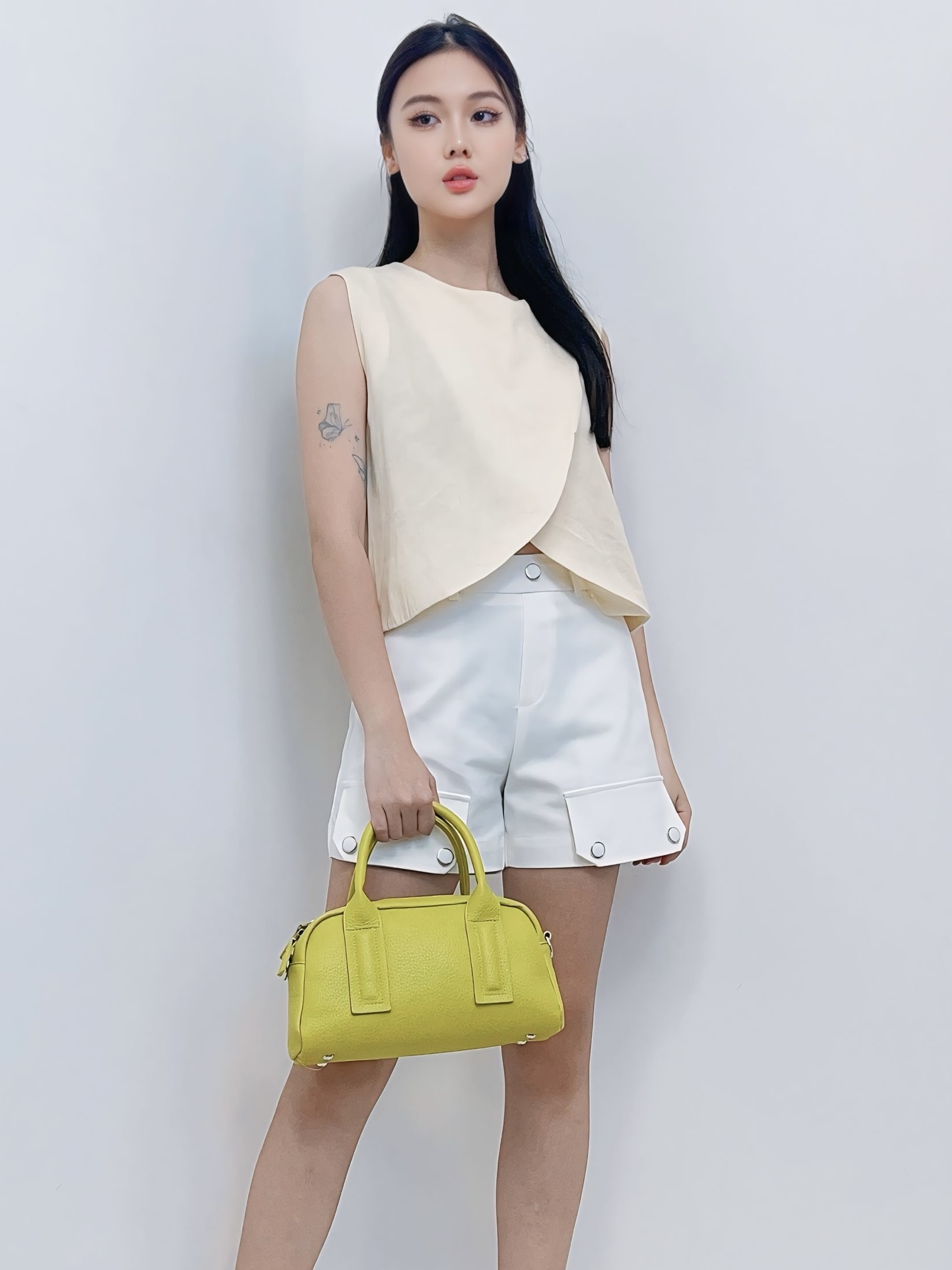 Linen Flap Button Top [#9216]