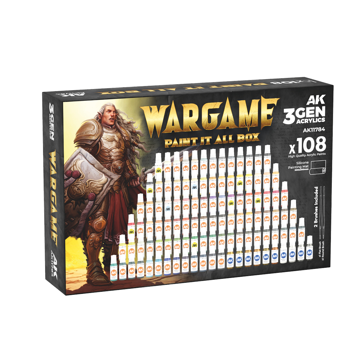3GEN – WARGAME PAINT IT ALL BOX x108 (AK11784)