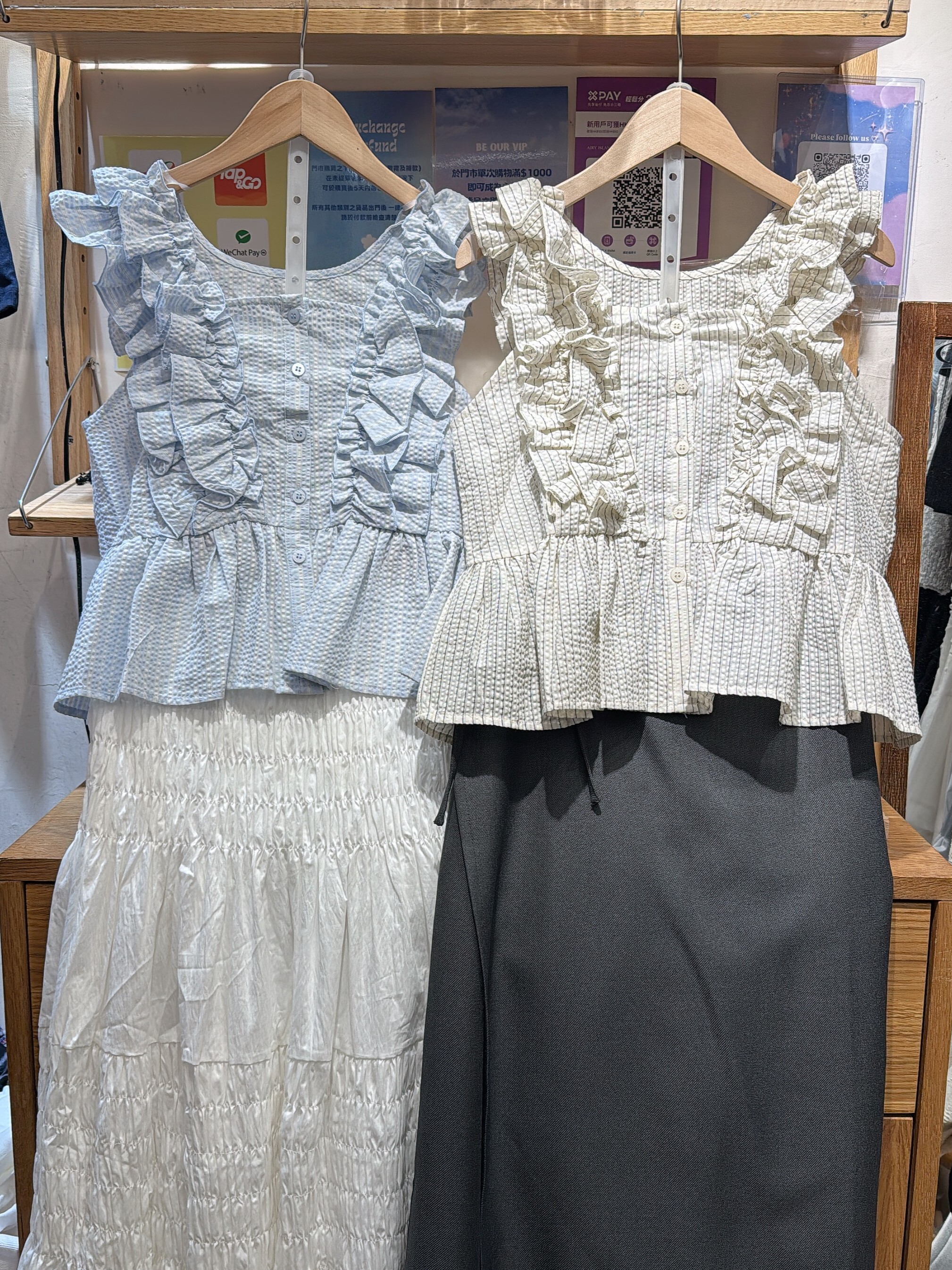 angel wings ruffle blouse