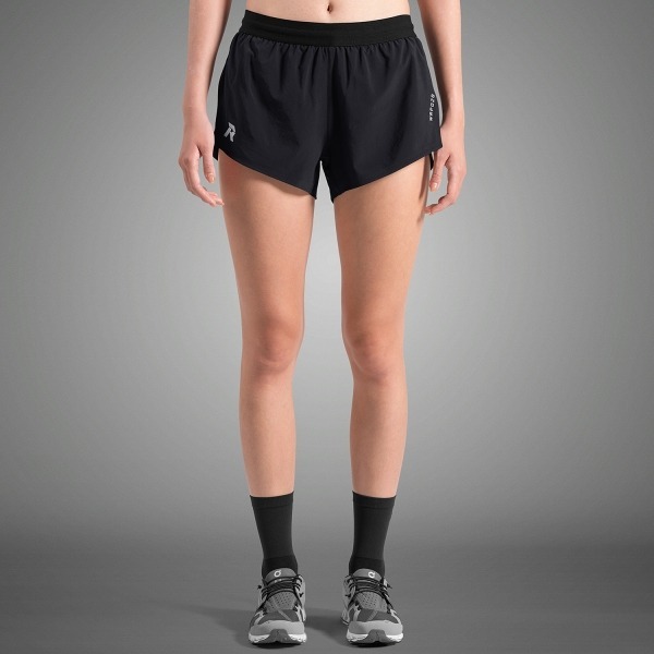 【Rema】WRP028 AIR FLOW 馬拉松短褲 | 2.5 inch 女_消光黑