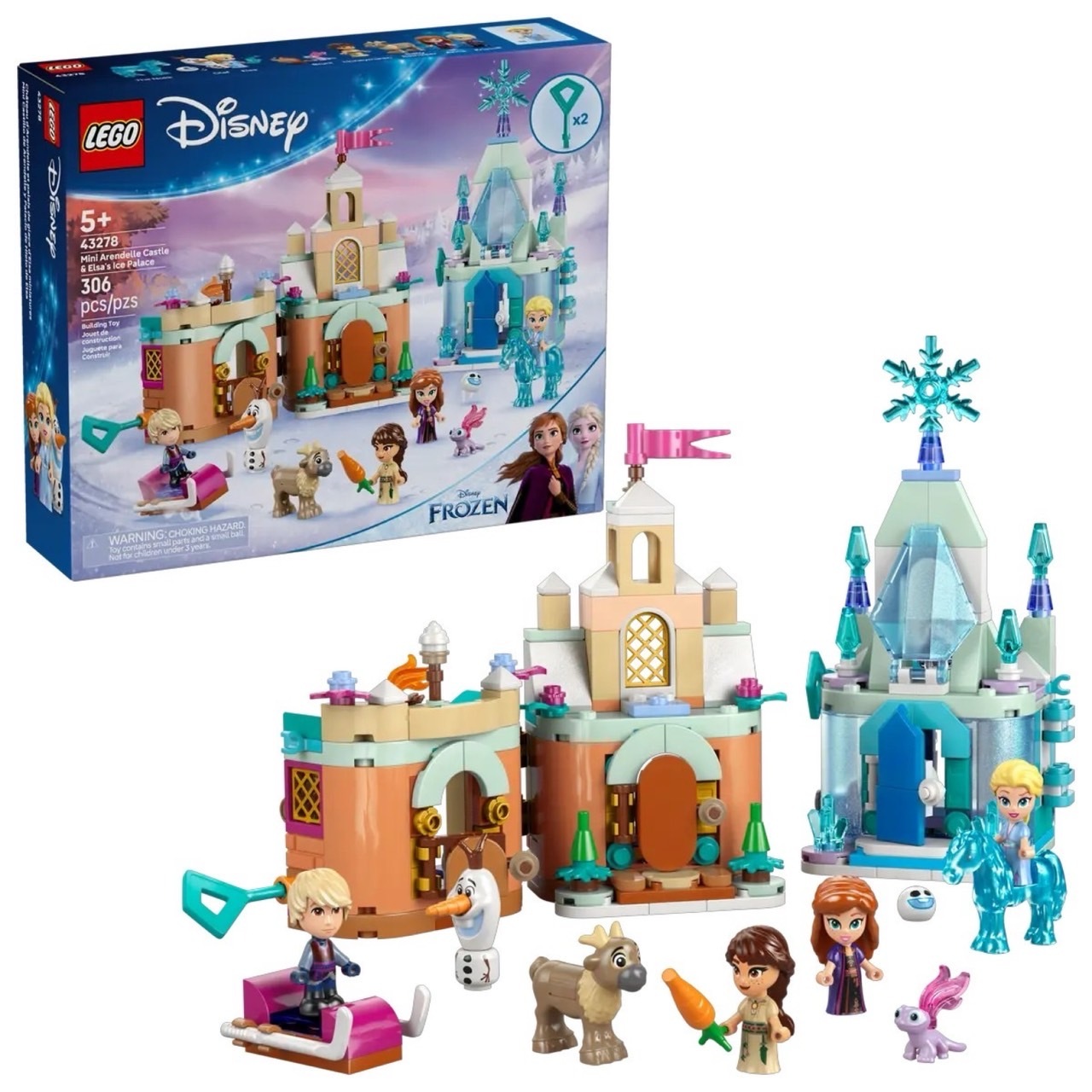 LEGO 43278 迷你艾倫戴爾城堡和艾莎的冰雪宮殿 LEGO® Disney Princess系列