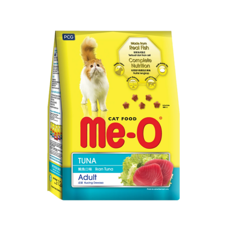 (箱購) Me-O 乾貓糧 鮪魚/鯖魚/海鮮口味 1.2kgX6入/箱