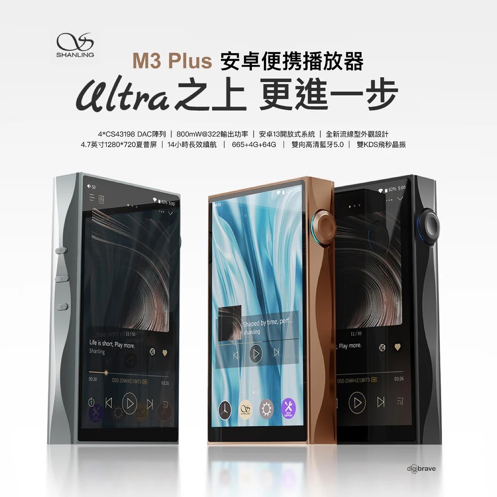 Shanling M3 Plus便攜音樂播放器