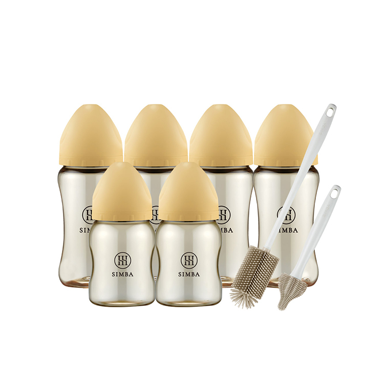 Simba 270ml/9oz+200ml/7oz 深入各種瓶！鉑金PPSU寬口奶瓶極淨組