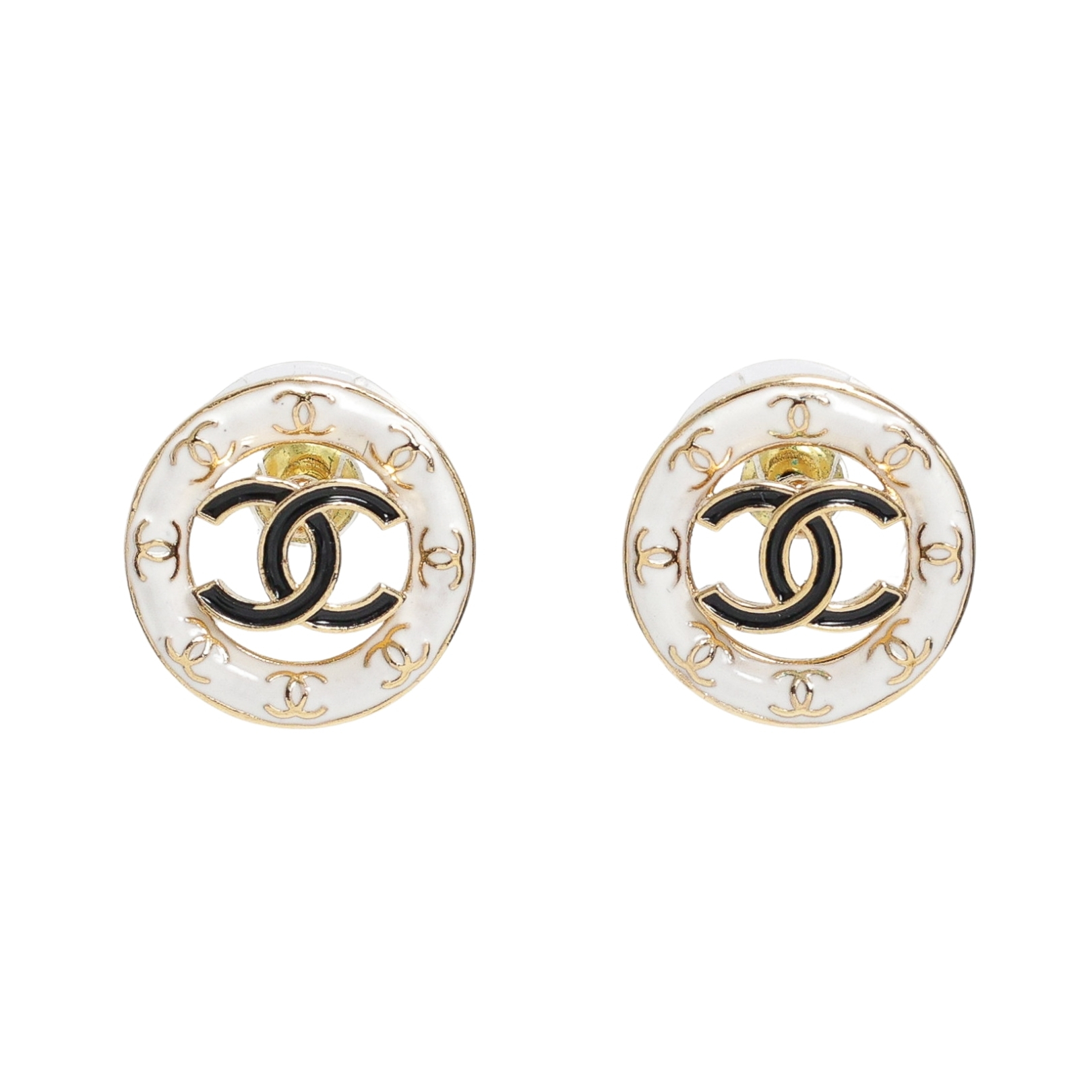 【二手】CHANEL CC 圓型耳環 E24236