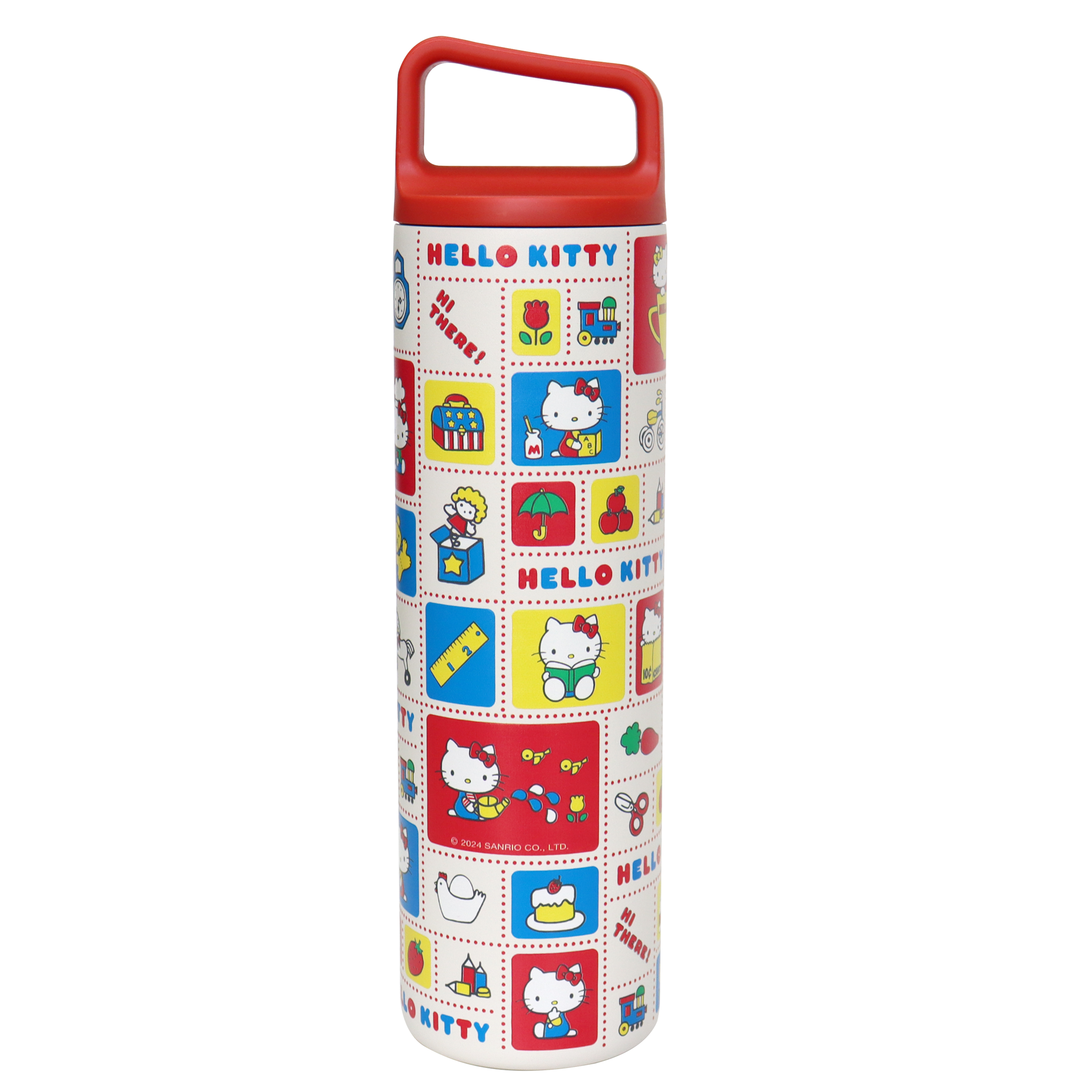 【SANRIO】三麗鷗不鏽鋼真空提把杯 HELLO KITTY-KF-5460KR