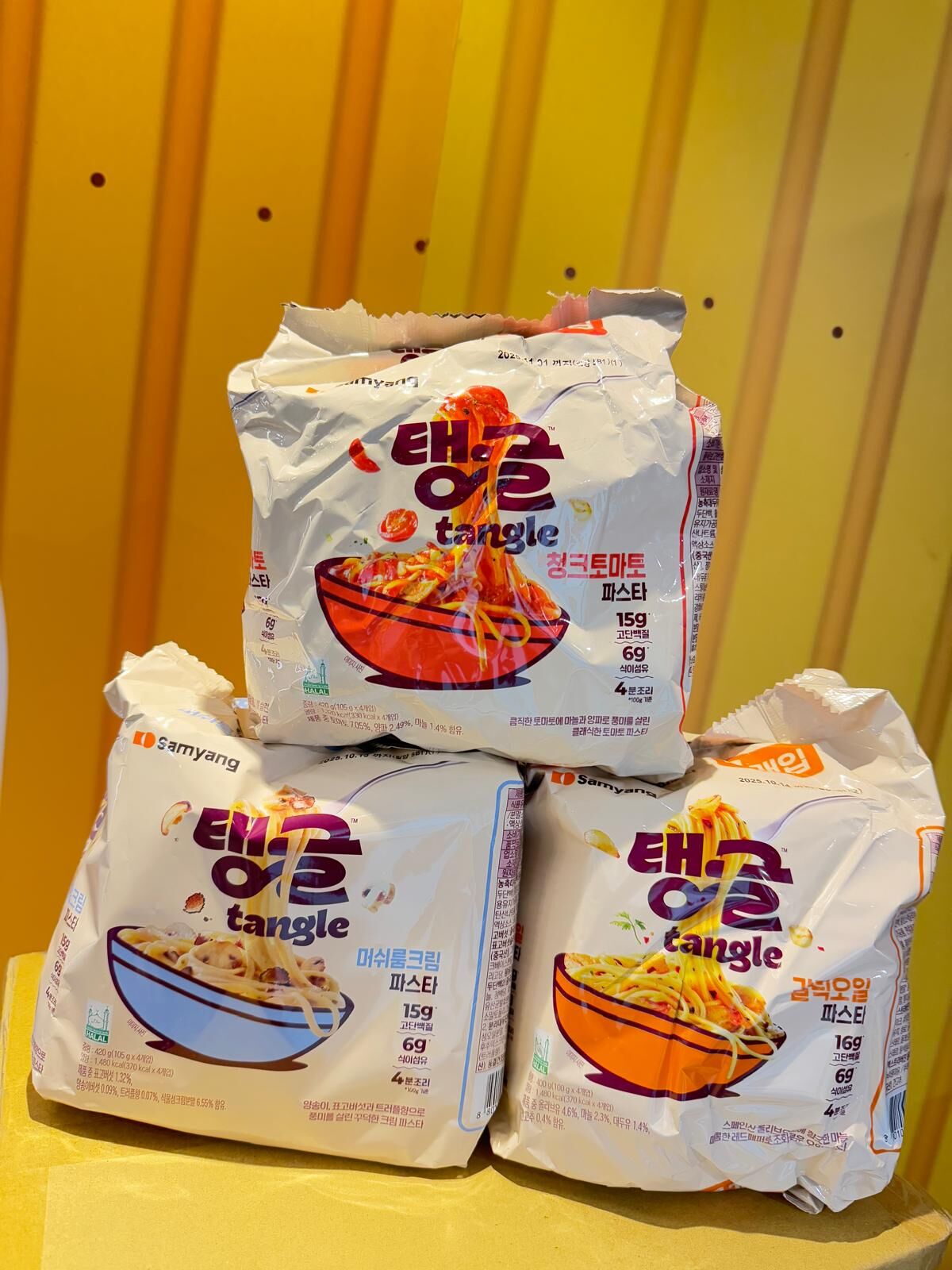 韓國三養 Q彈義大利麵 (番茄味420g(105g x4)/橄欖油香蒜味400g (100g x4)/奶油蘑菇