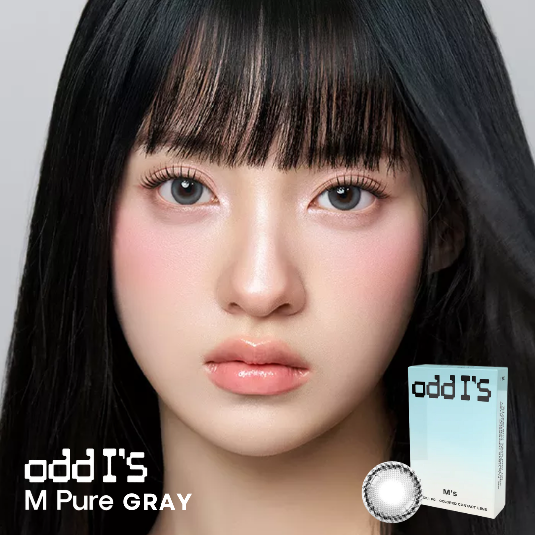 LENS TOWN Odd I's M Pure Gray 每月即棄｜1盒1片