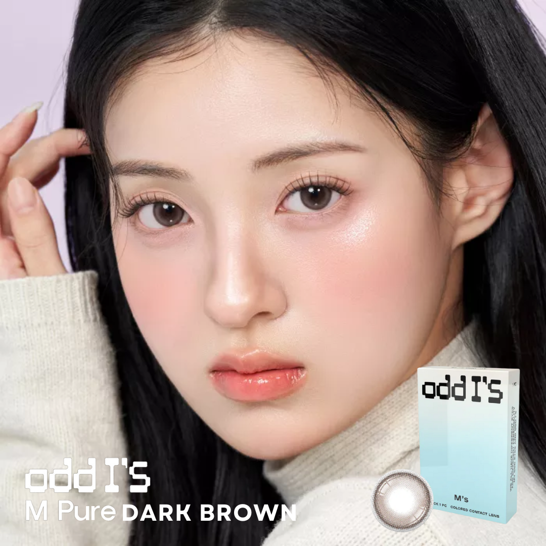 LENS TOWN Odd I's M Pure Dark Brown 每月即棄｜1盒1片