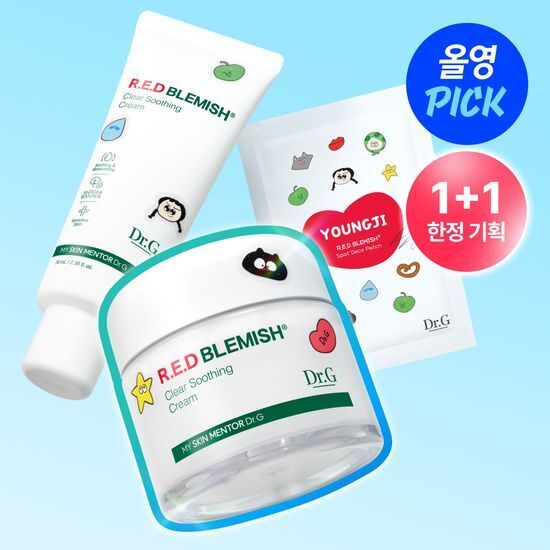Dr.G Red Blemish Clear Soothing Cream 積雪草舒緩面霜70ml＋70ml