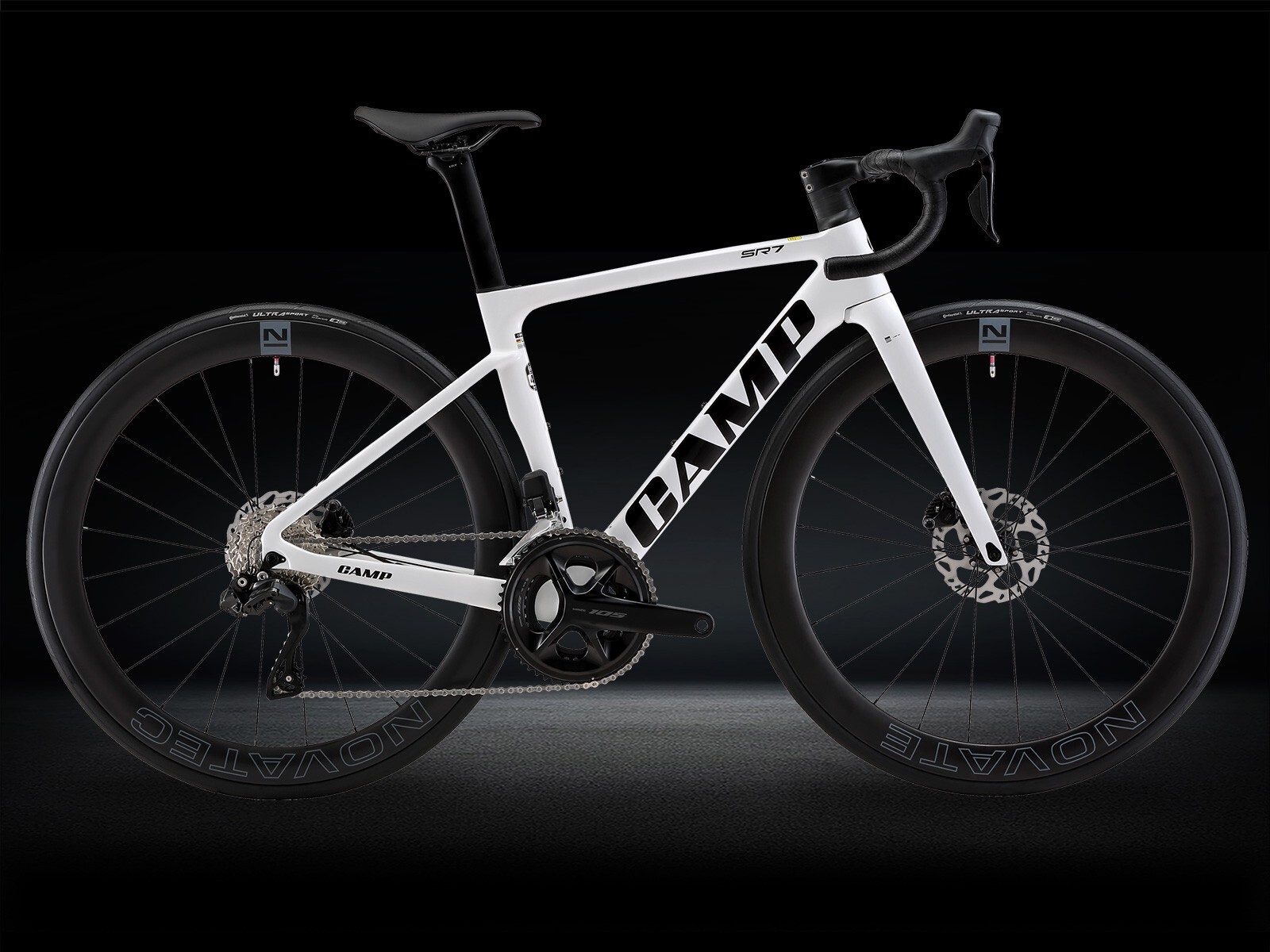 CAMP 坎普 SR7 105 12速 di2 電子變速 一體把 碳纖版輪 /珍珠白