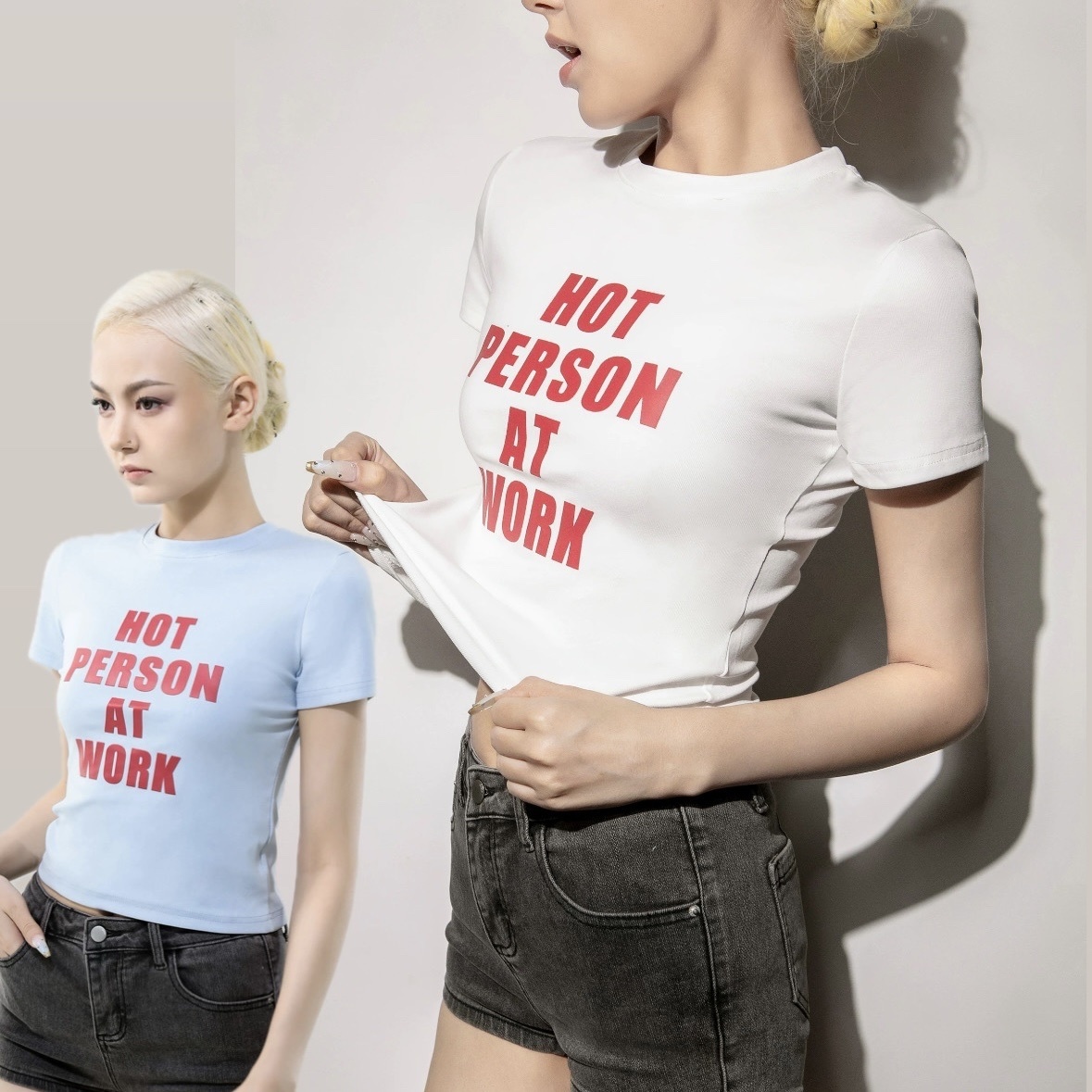 JINNEE (SALE) 美式英文標語短袖上衣 T-Shirt