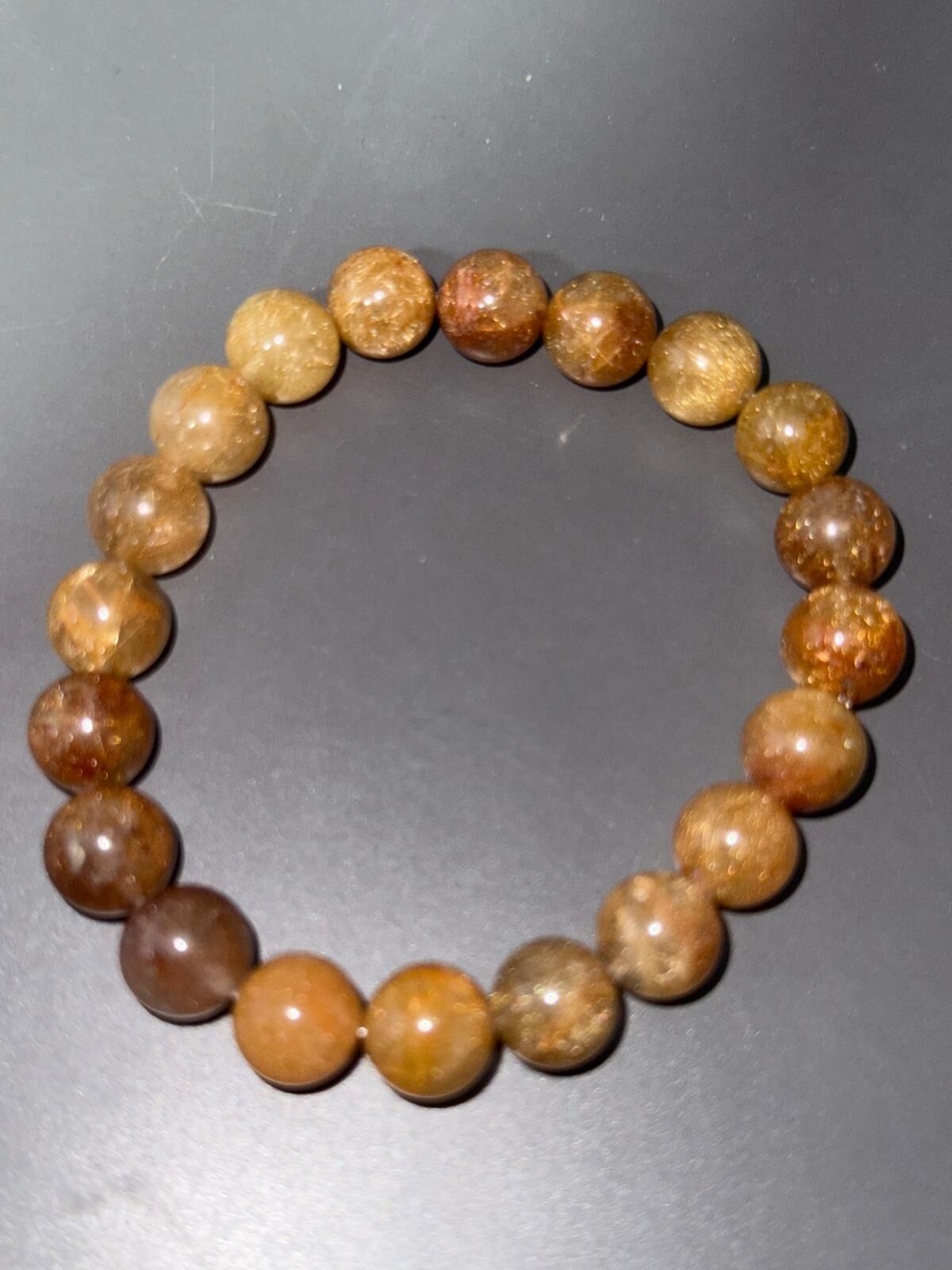 1 AB93 VENUS RAINBOW RUTILE QUARTZ BRACELET (~10MM)
