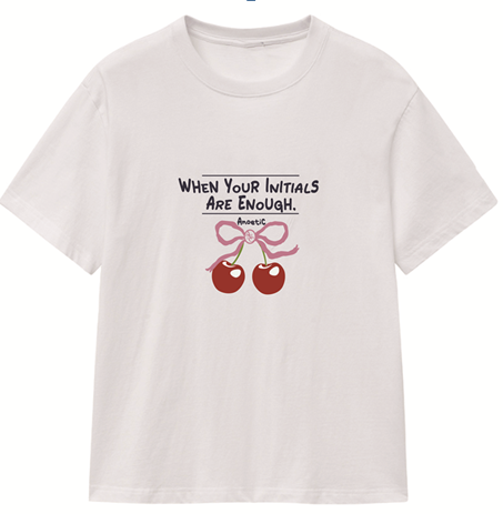 ANC CHERRY RIBBON LOGO T-SHIRT