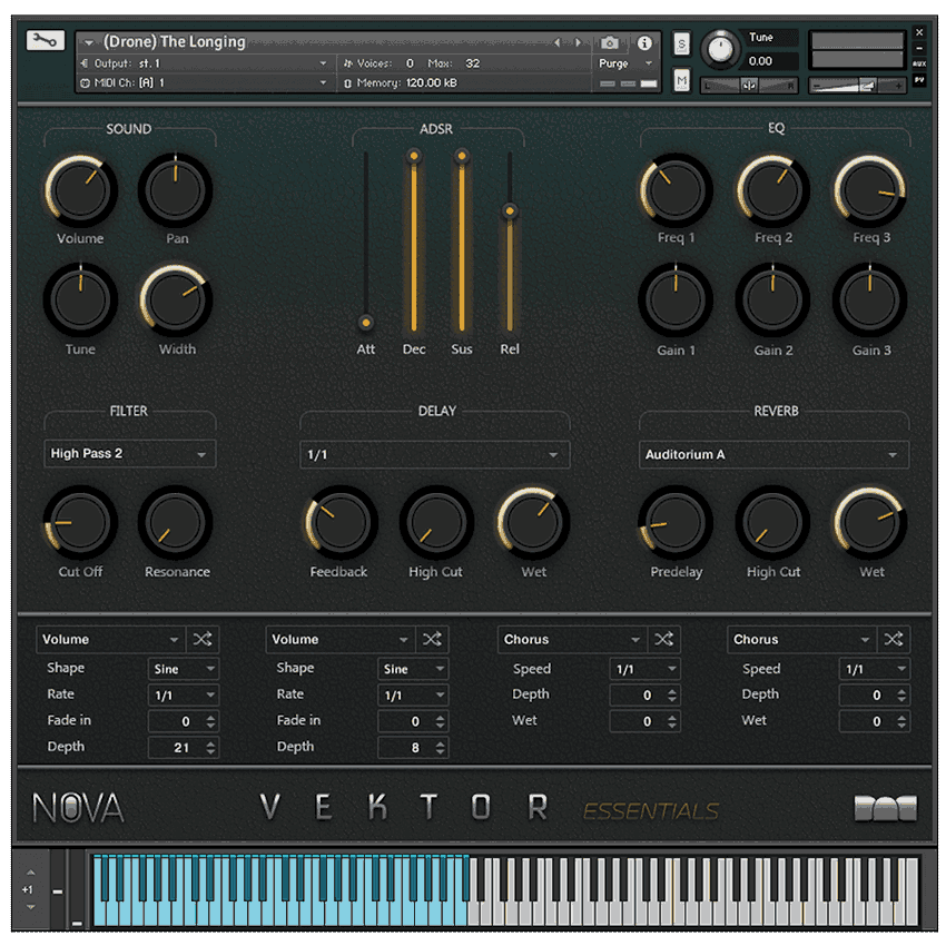 Nova Vektor Essentials Vol. 1 音源軟體 (序號下載版)