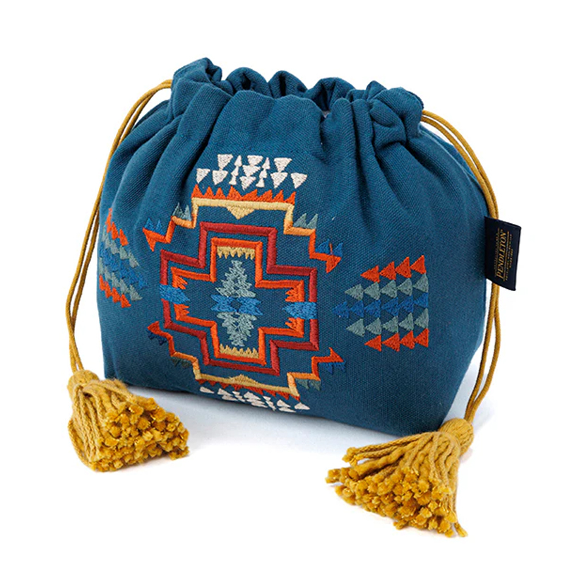 【日本A&F】PENDLETON 刺繡束口袋/收納包 KK001
