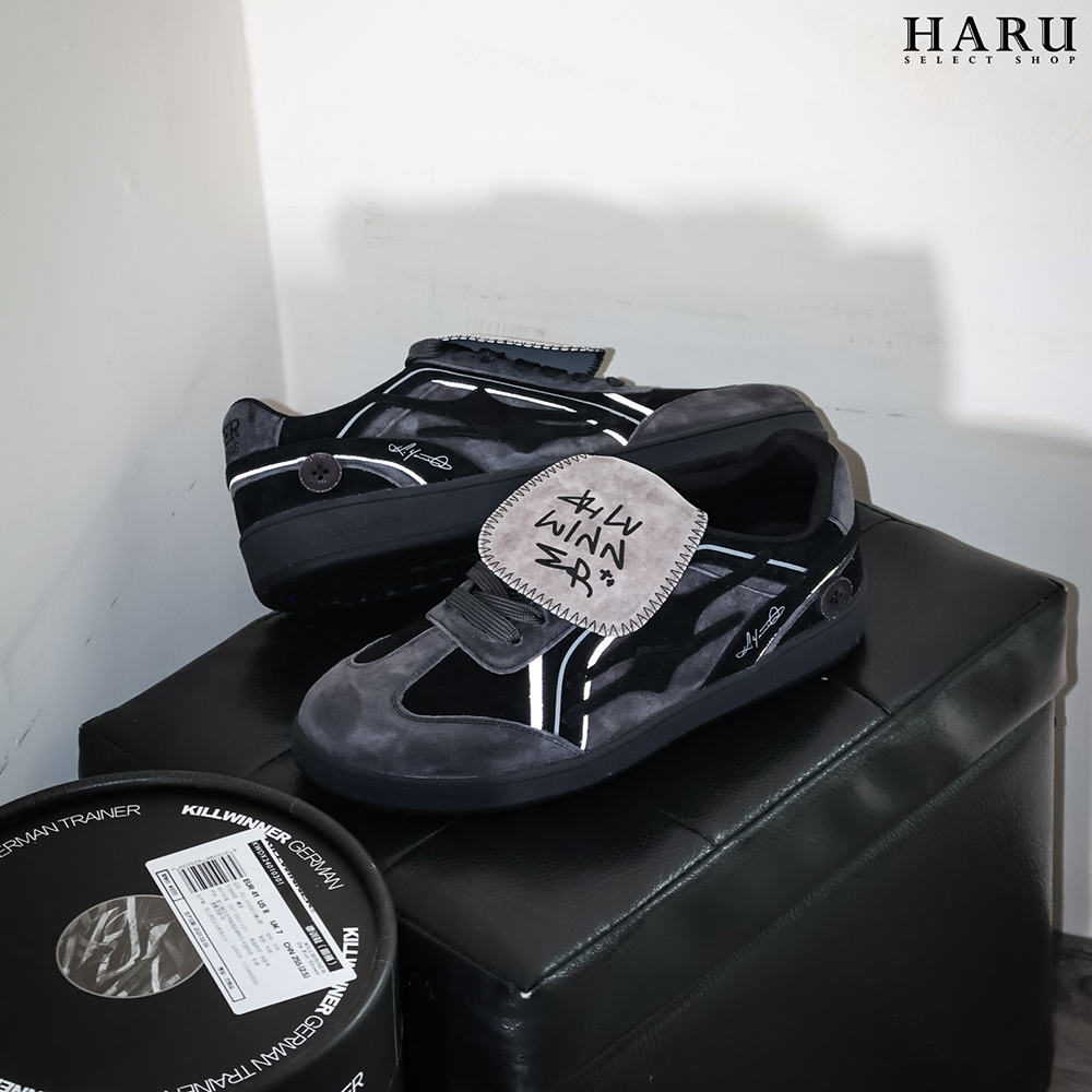 品牌代理授權 買鞋送禮物 張員瑛同款 Killwinner 蕾絲緞帶 德訓鞋 芭蕾舞鞋 蝴蝶結 黑色 黑絲絨