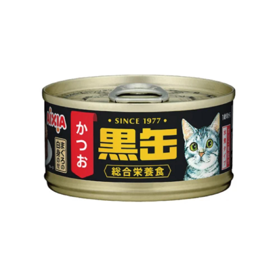 Aixia 黑缶 貓罐頭 - 吞拿魚+鰹魚 黑罐系列 80g