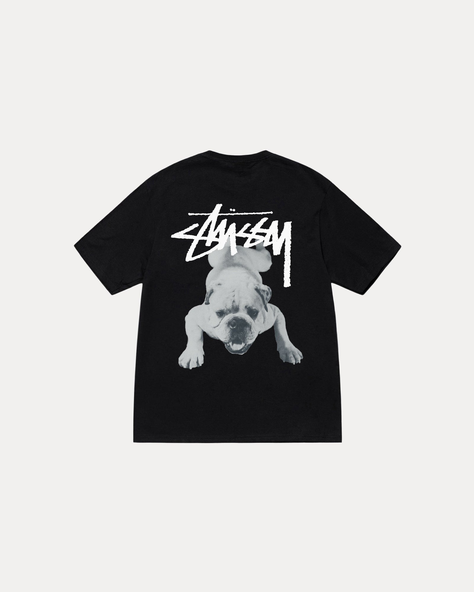 STUSSY STOCK DOG TEE BLACK
