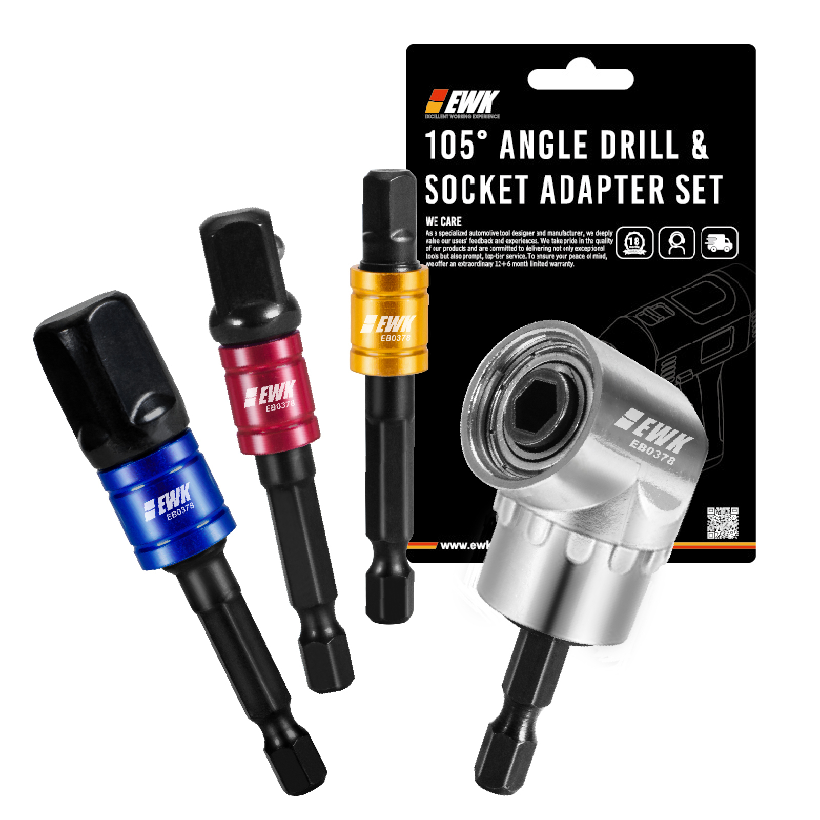 Impact Socket Adapter with Right Angle Drill Bit | EWK