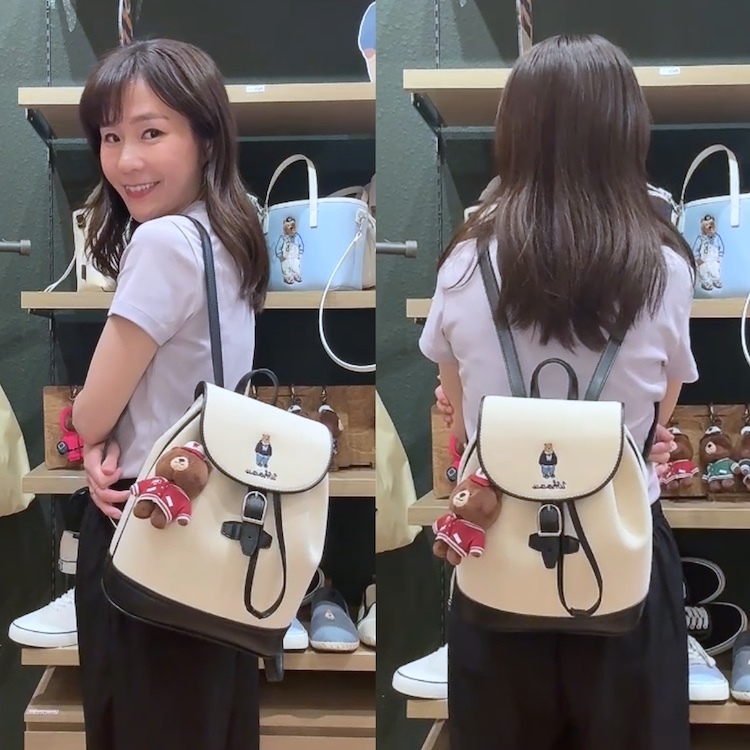 WHOAU Steve Canvas Backpack 刺繡小熊背包