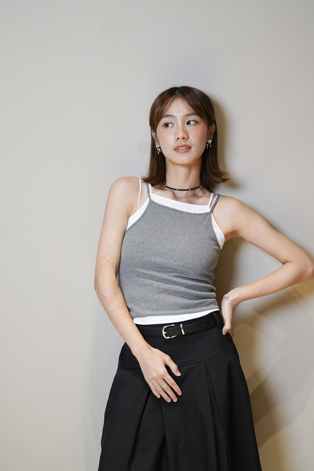 Layering halter Sun top (GREY)