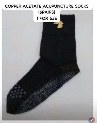 1 COPPER ACETATE ACUPUNCTURE SOCKS (6 PAIRS) (EVAN)