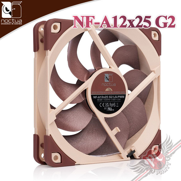 PCPARTY Noctua 貓頭鷹 NF-A12x25 G2 PWM 12公分 SSO2 軸承靜音扇