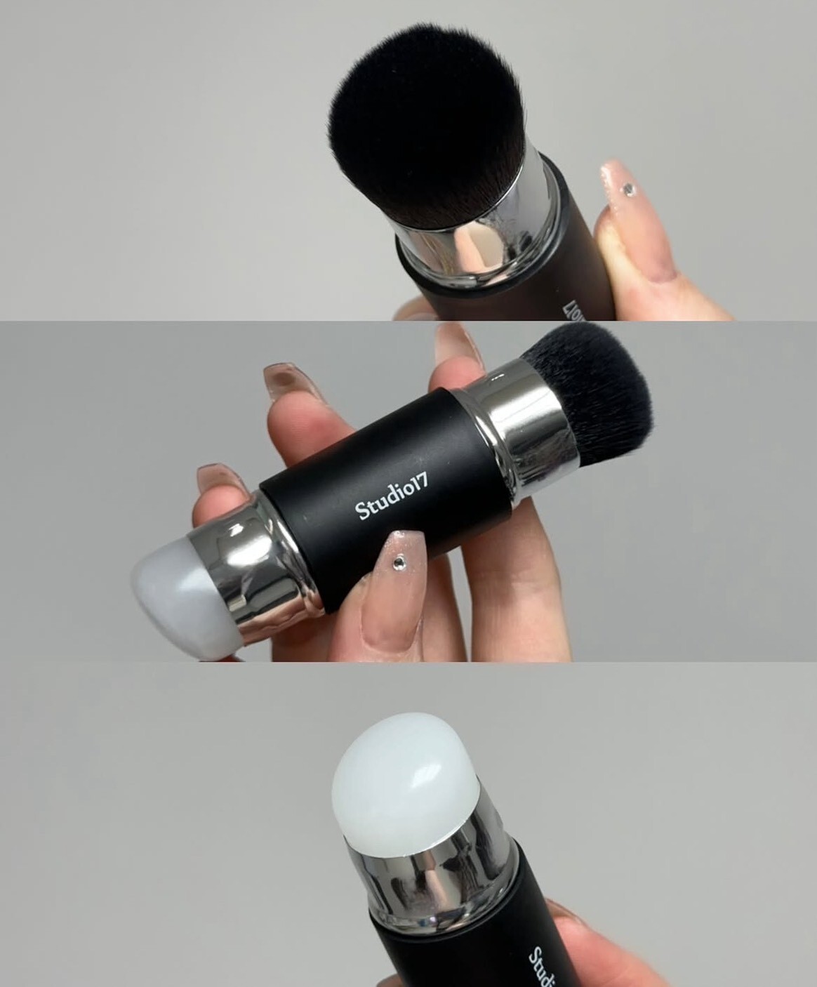 韓國STUDIO17 專業雙頭矽膠腮紅刷