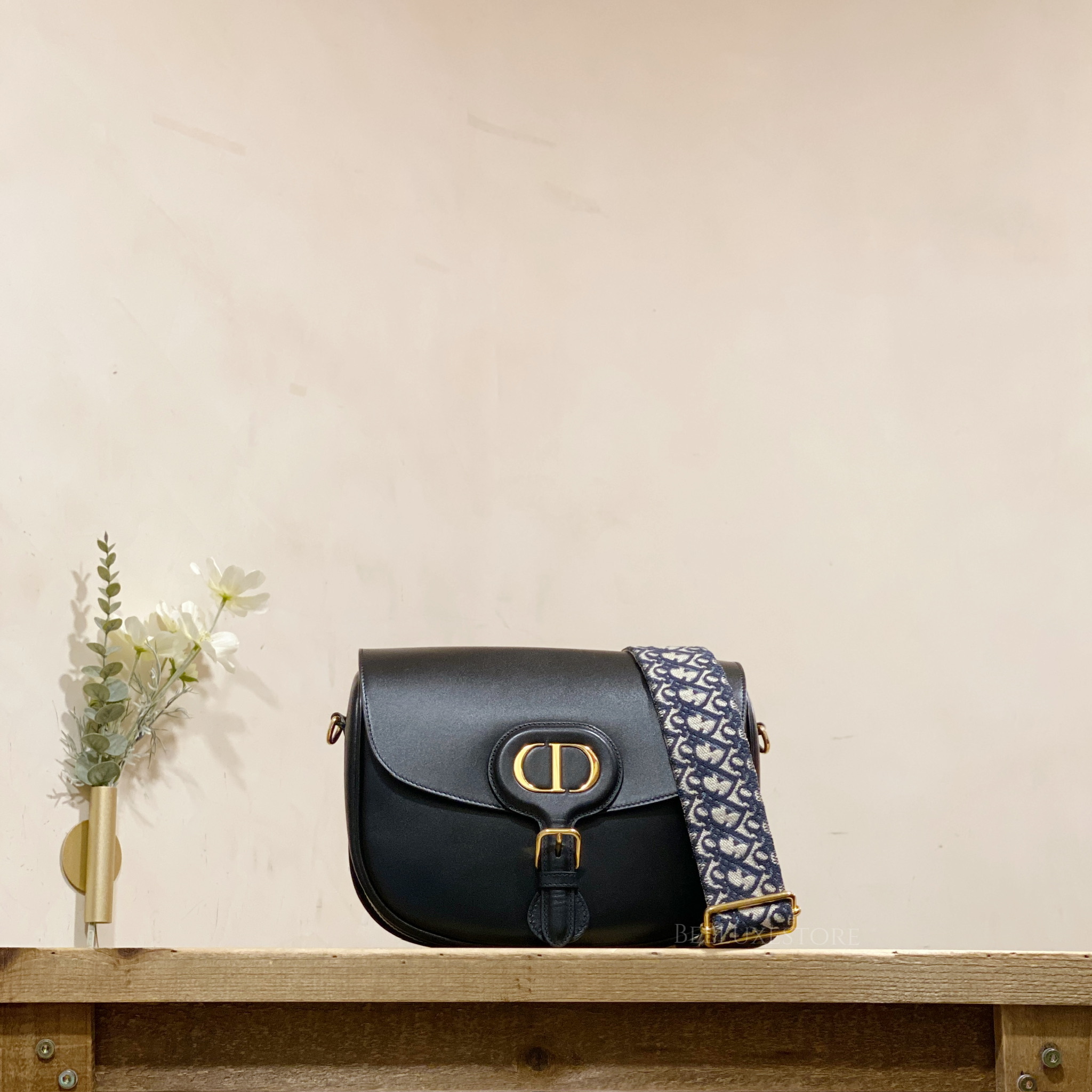 [Pre-owned] Dior bobby large calfskin black