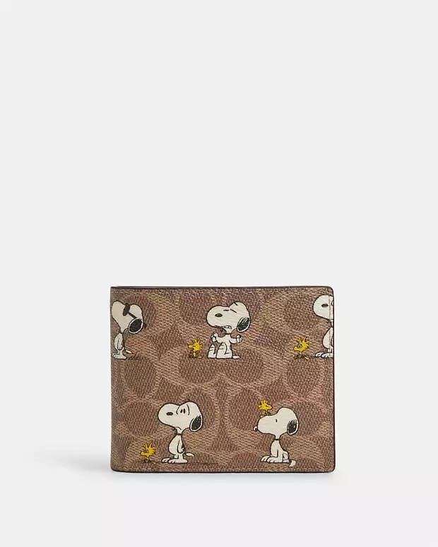 Coach X Peanuts 男裝 1+1 銀包 (滿版 Snoopy)