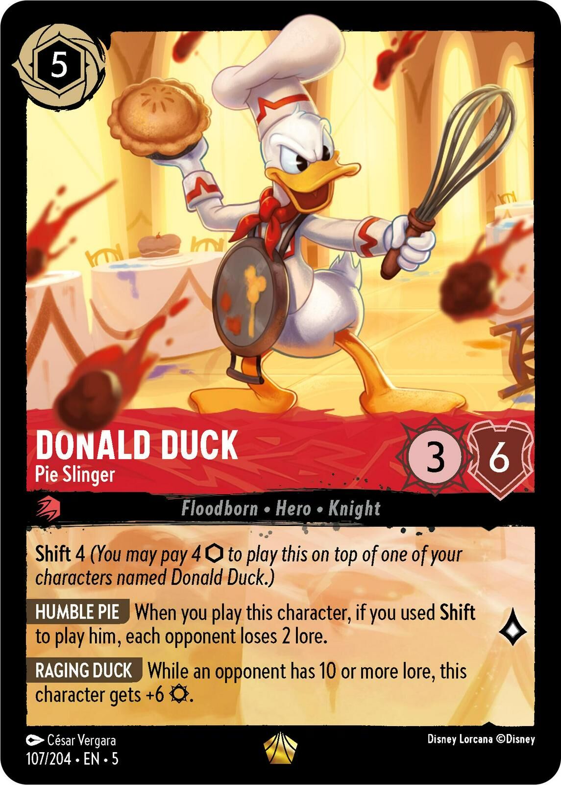Donald Duck - Pie Slinger [Foil] #107 (5)