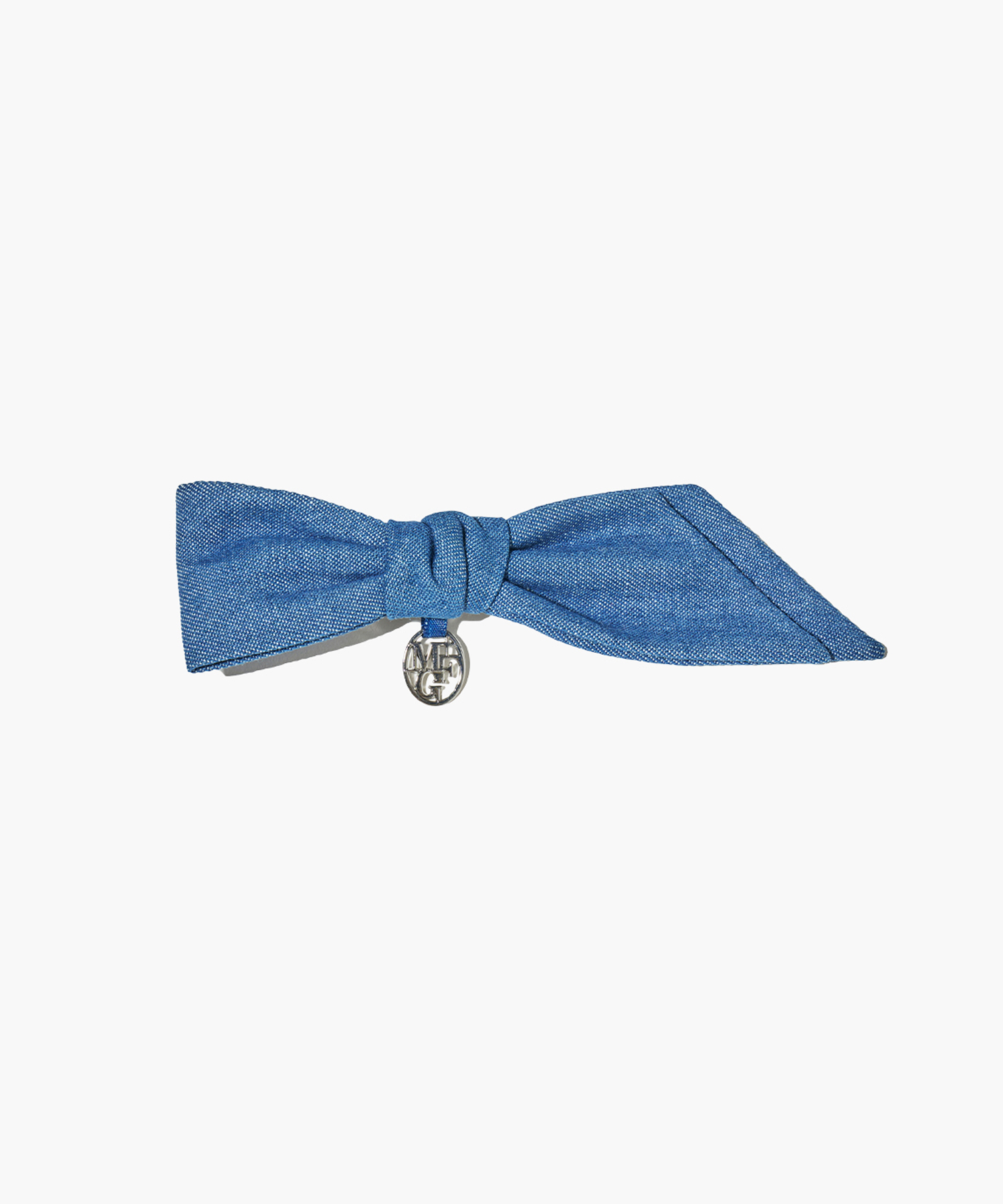 CIRCLE LOGO BIG RIBBON HAIR PIN blue