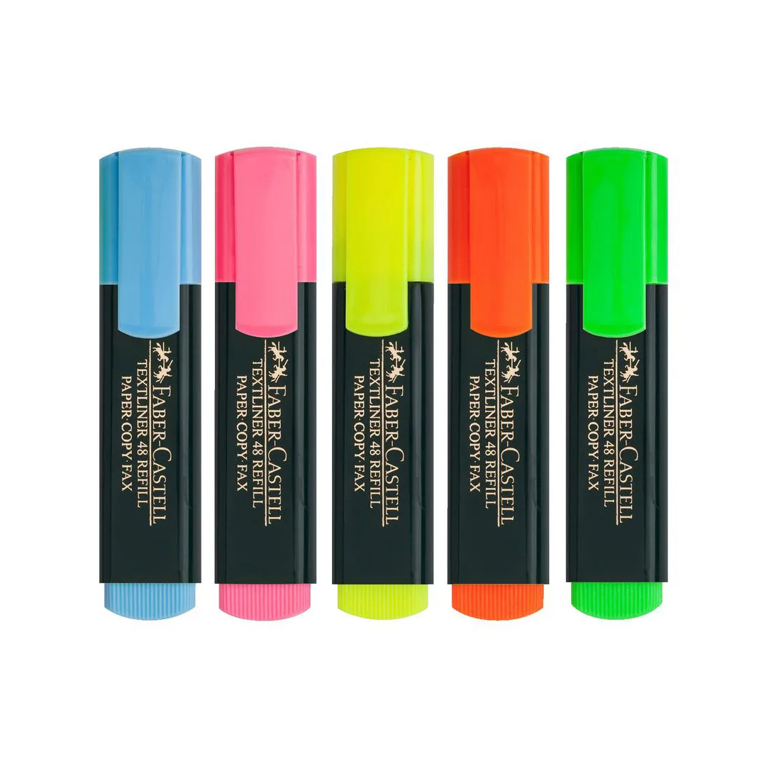 FABER FLUORESCENT MARKER 5MM (10'S/BOX)